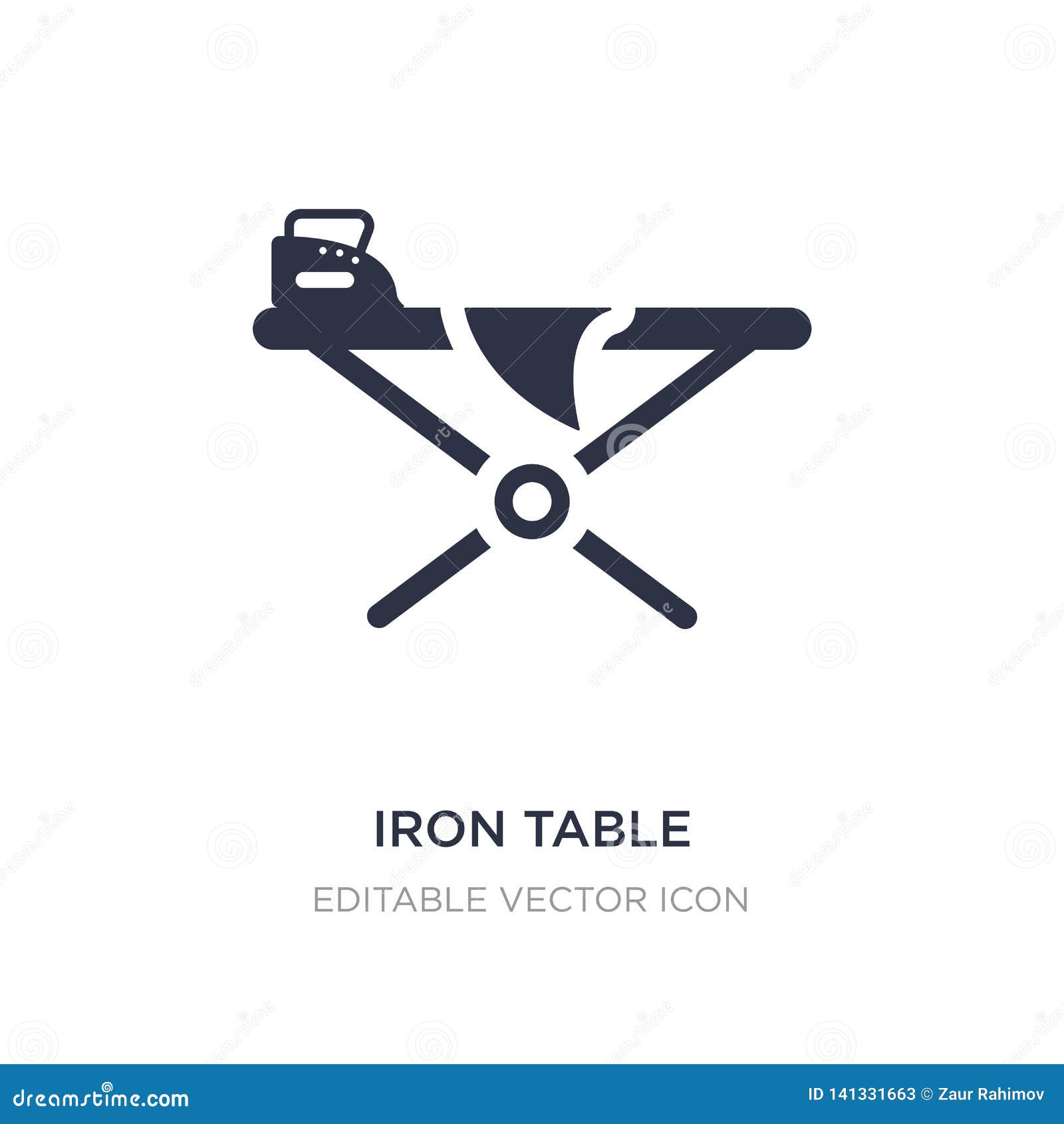 Iron Table Icon on White Background. Simple Element Illustration from ...
