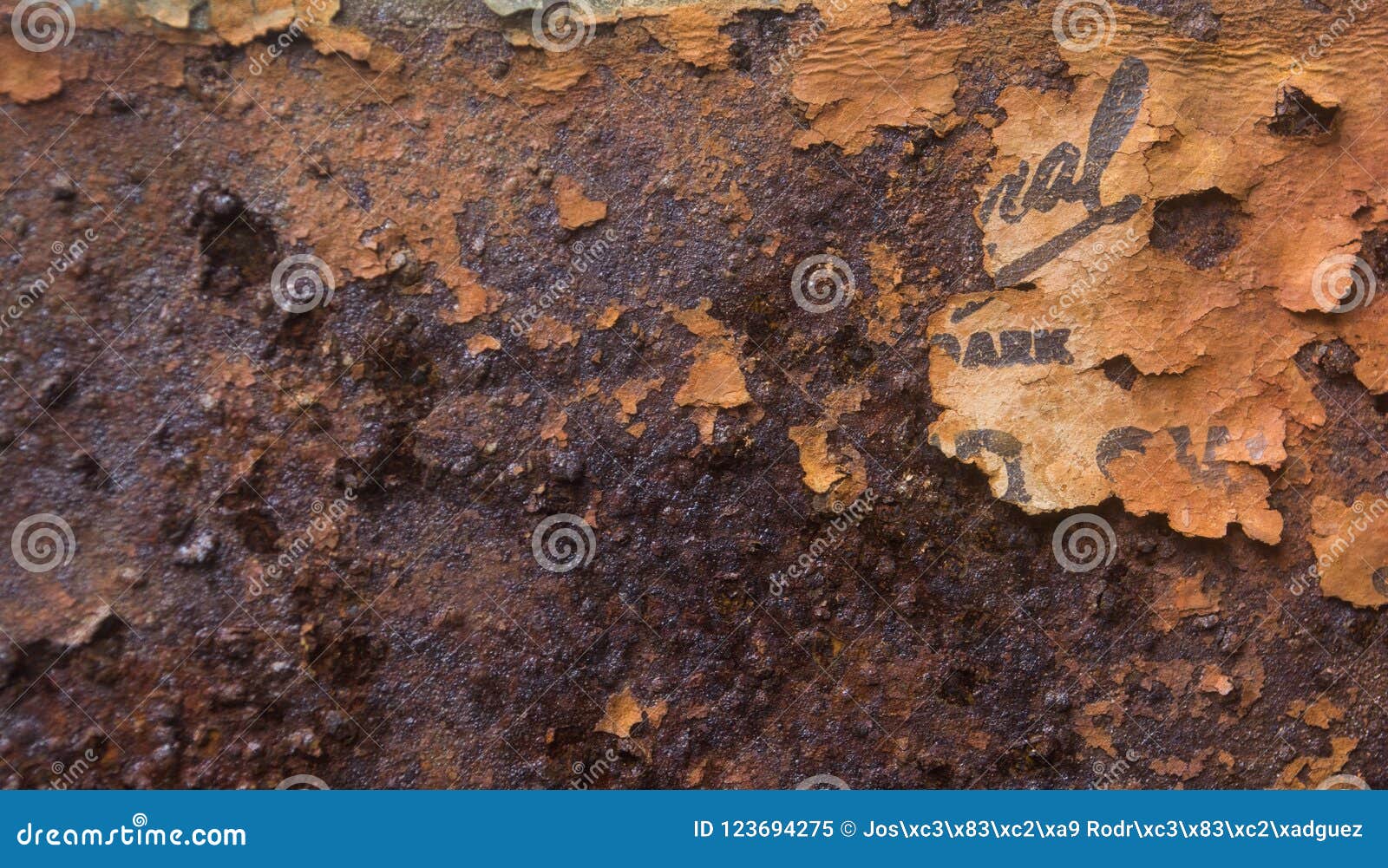 Iron Texture with Corrosion and Hole in it. Stock Image - Image of ...