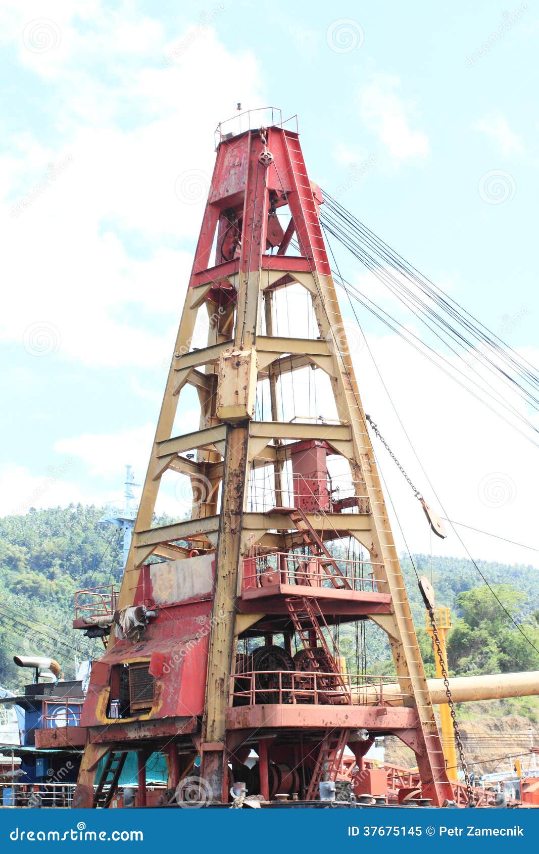 Iron tower stock image. Image of ship, transport, load - 37675145