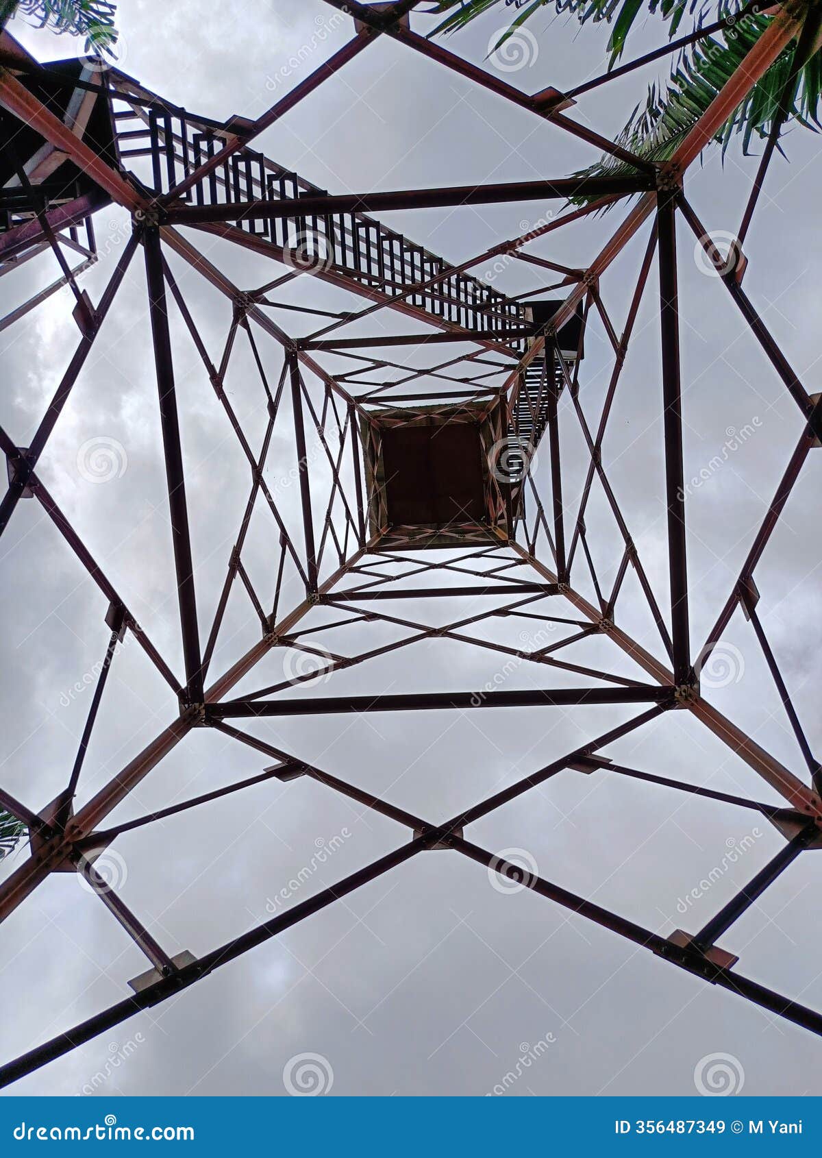 Iron Tower in Oil Palm Plantation Stock Image - Image of tower, iron ...