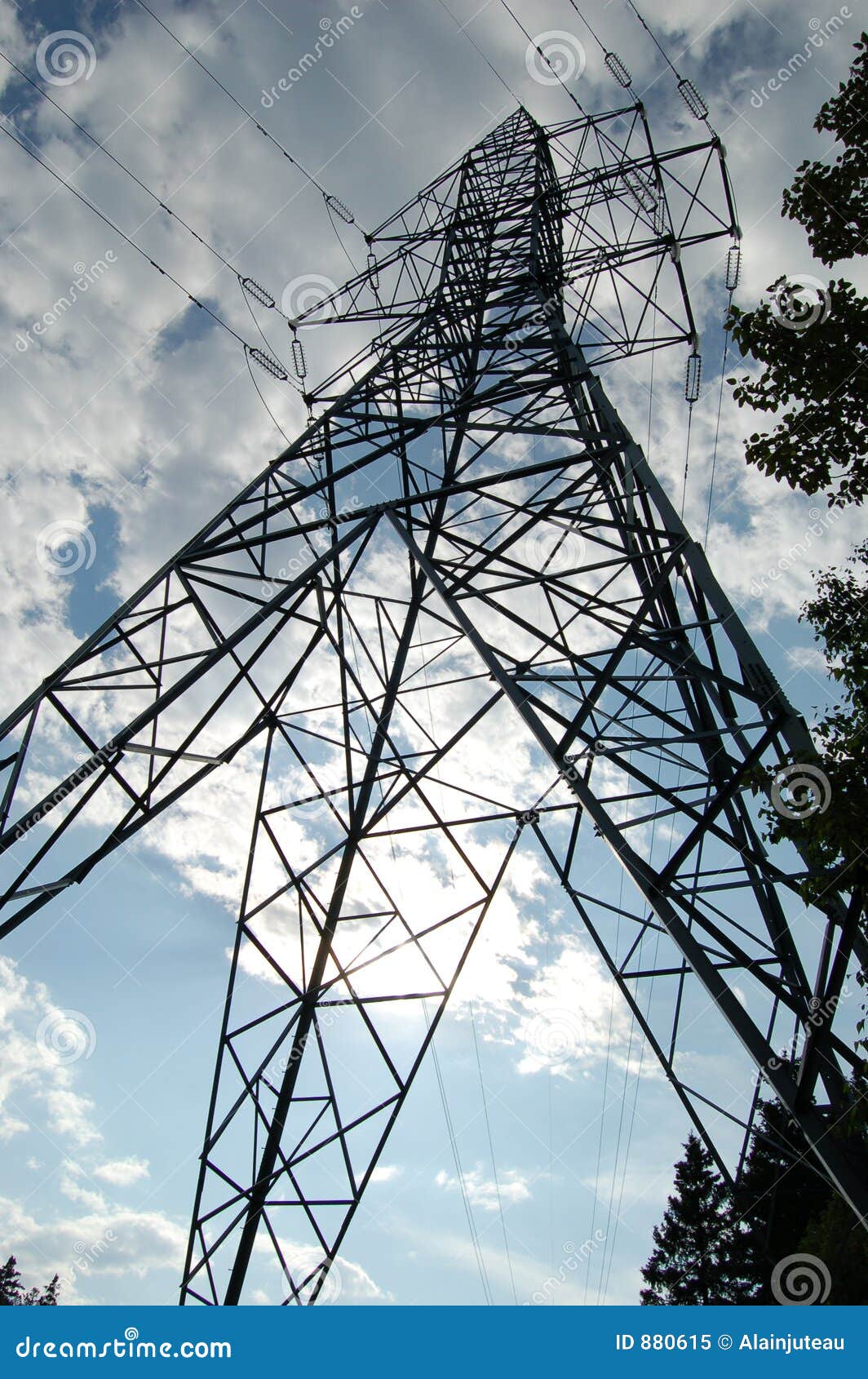 Iron Tower in Shawinigan, Canada. Stock Image - Image of pylon, pylons ...