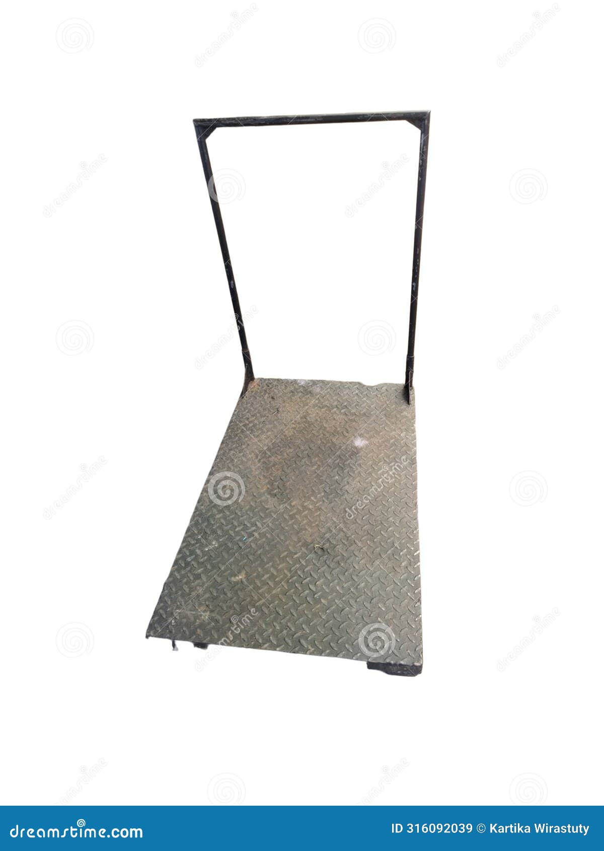 Iron Trolley Use To Moves Heavy Objects , Isolated on White Background ...