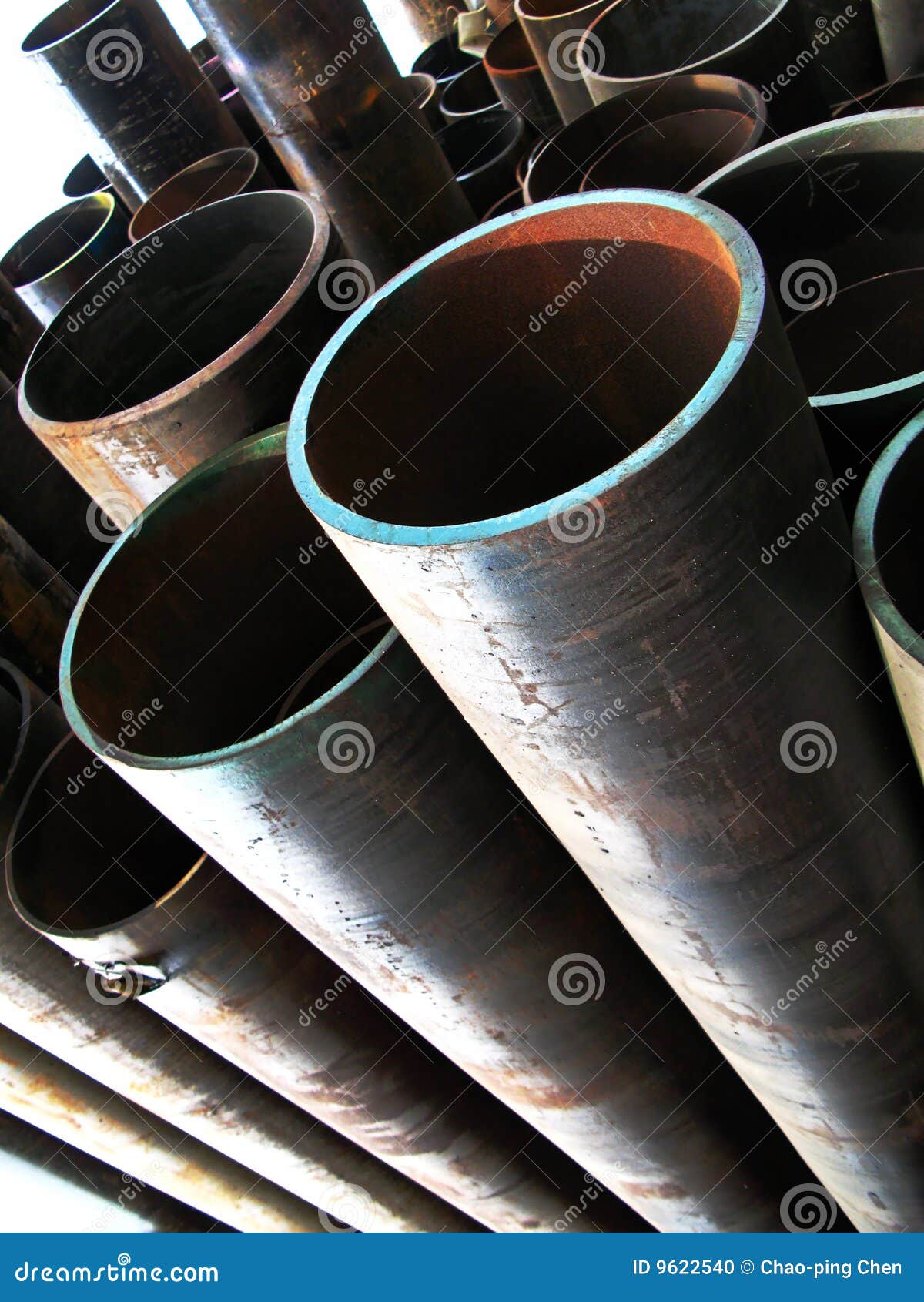 Iron tubes stock photo. Image of rusted, geometry, pattern - 9622540