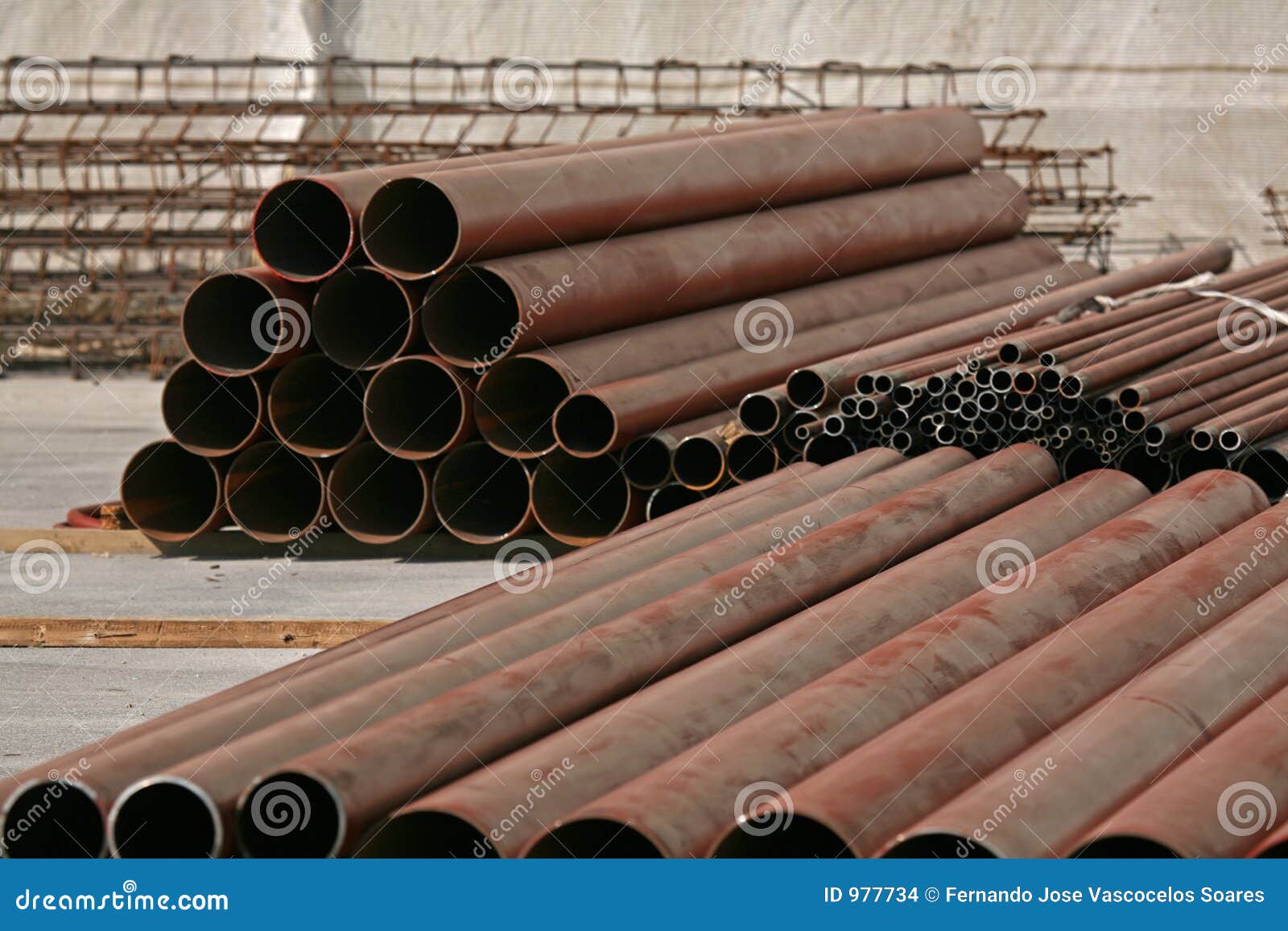 Iron tubes stock photo. Image of pile, iron, stack, steel - 977734