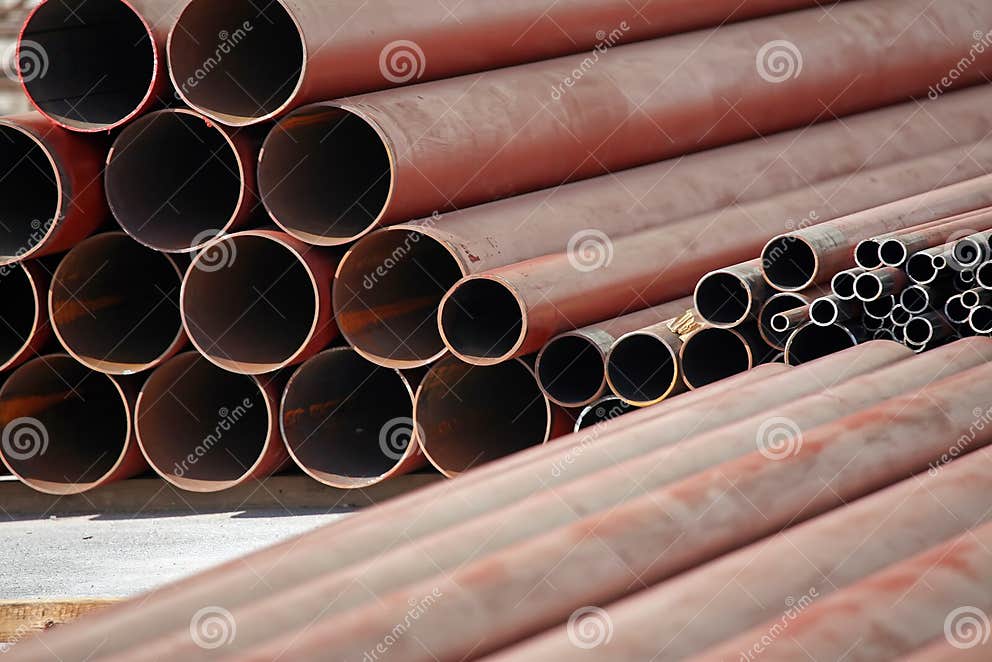 Iron tubes with rust stock image. Image of rust, cylinder - 981267