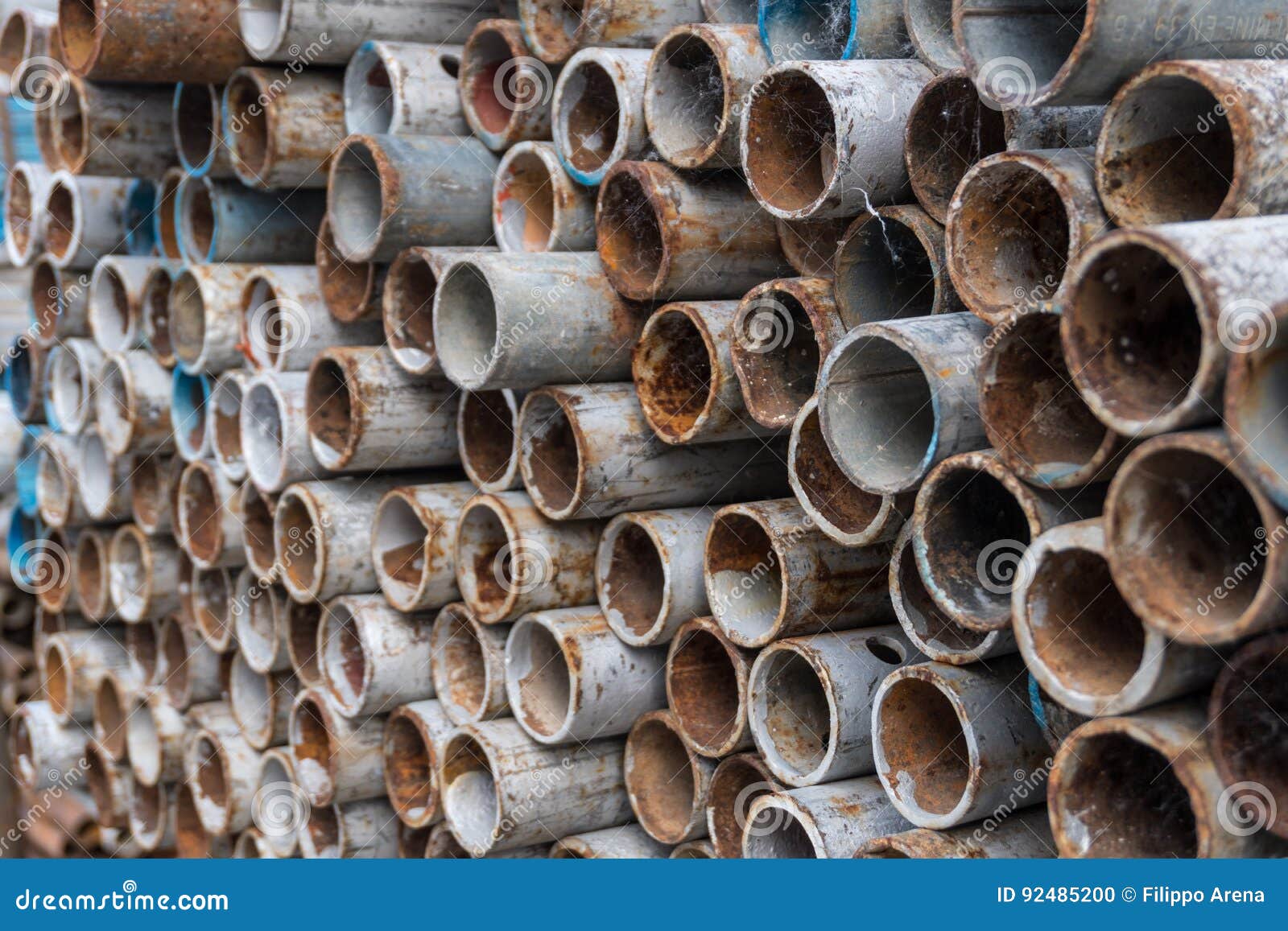Iron Tubes stock photo. Image of manufacture, pipeline - 92485200