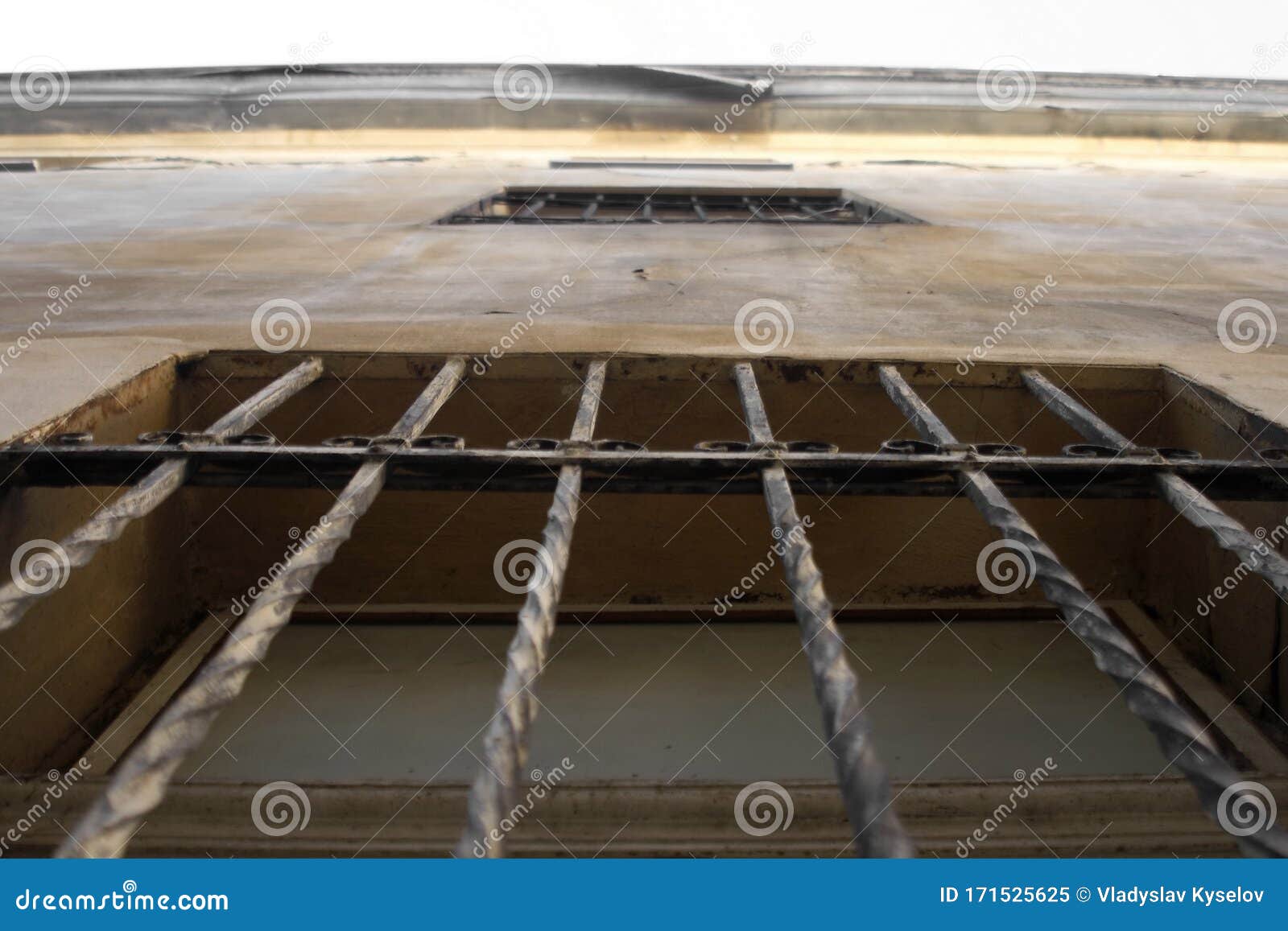 Iron Twisted Rods are Attached To the Wall Stock Image - Image of ...