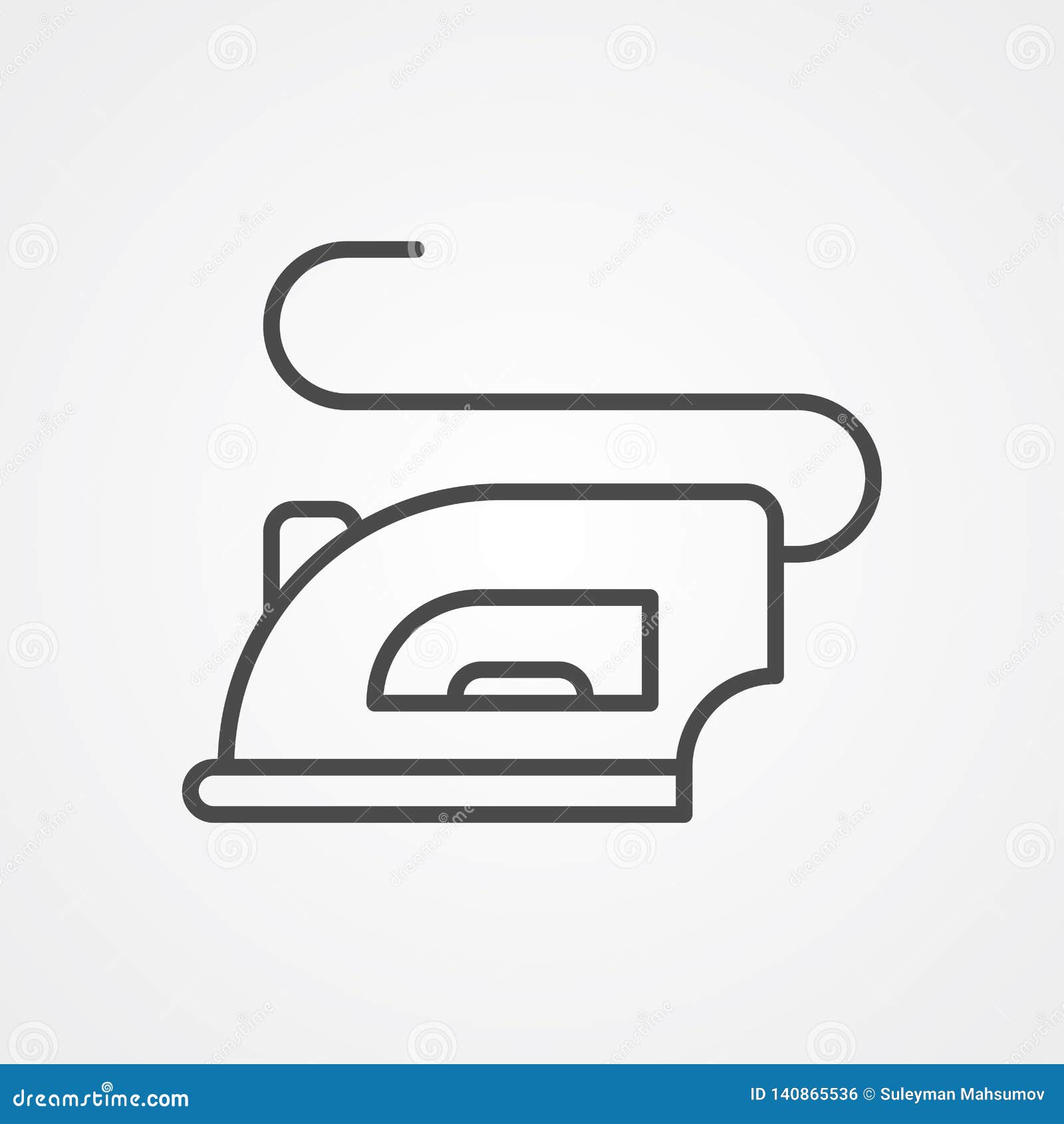 Iron Vector Icon Sign Symbol Stock Vector - Illustration of clothing ...