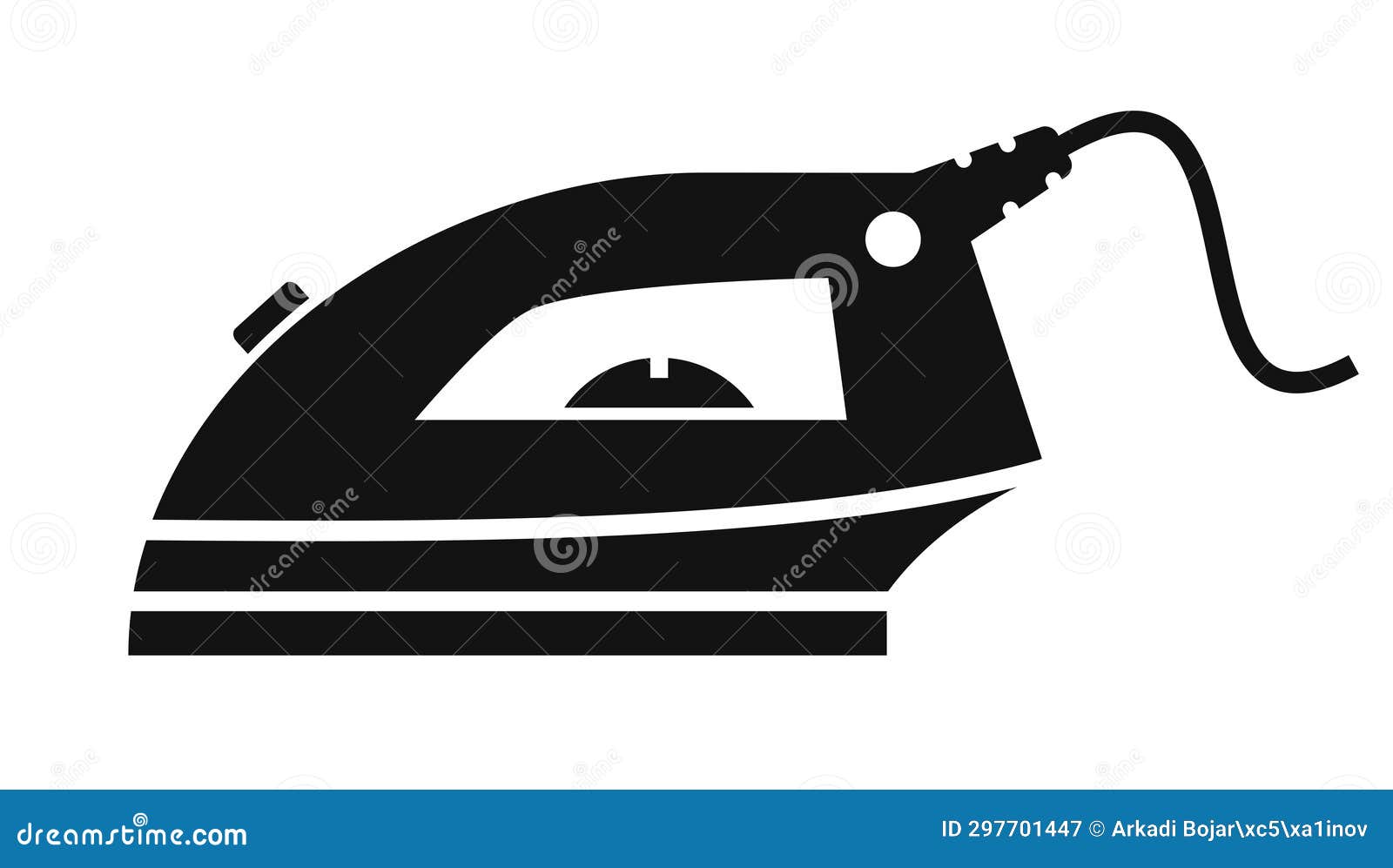 Iron Vector Icon on White Background Stock Vector - Illustration of ...