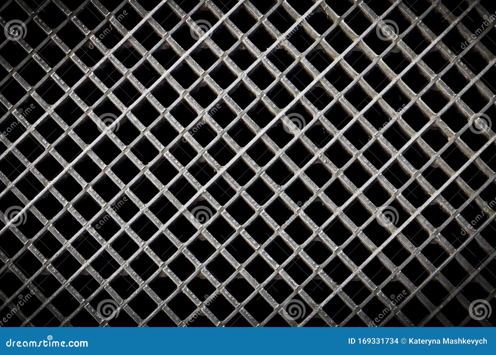Iron Ventilation Grid Lattice Texture Background. Silver Gray Metal ...