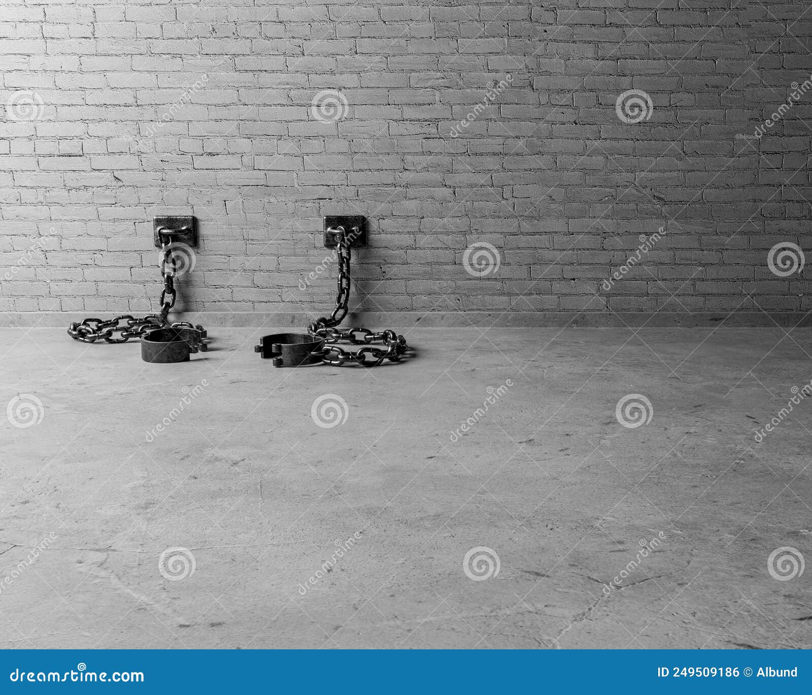Iron Wall Shackles stock illustration. Illustration of walls - 249509186