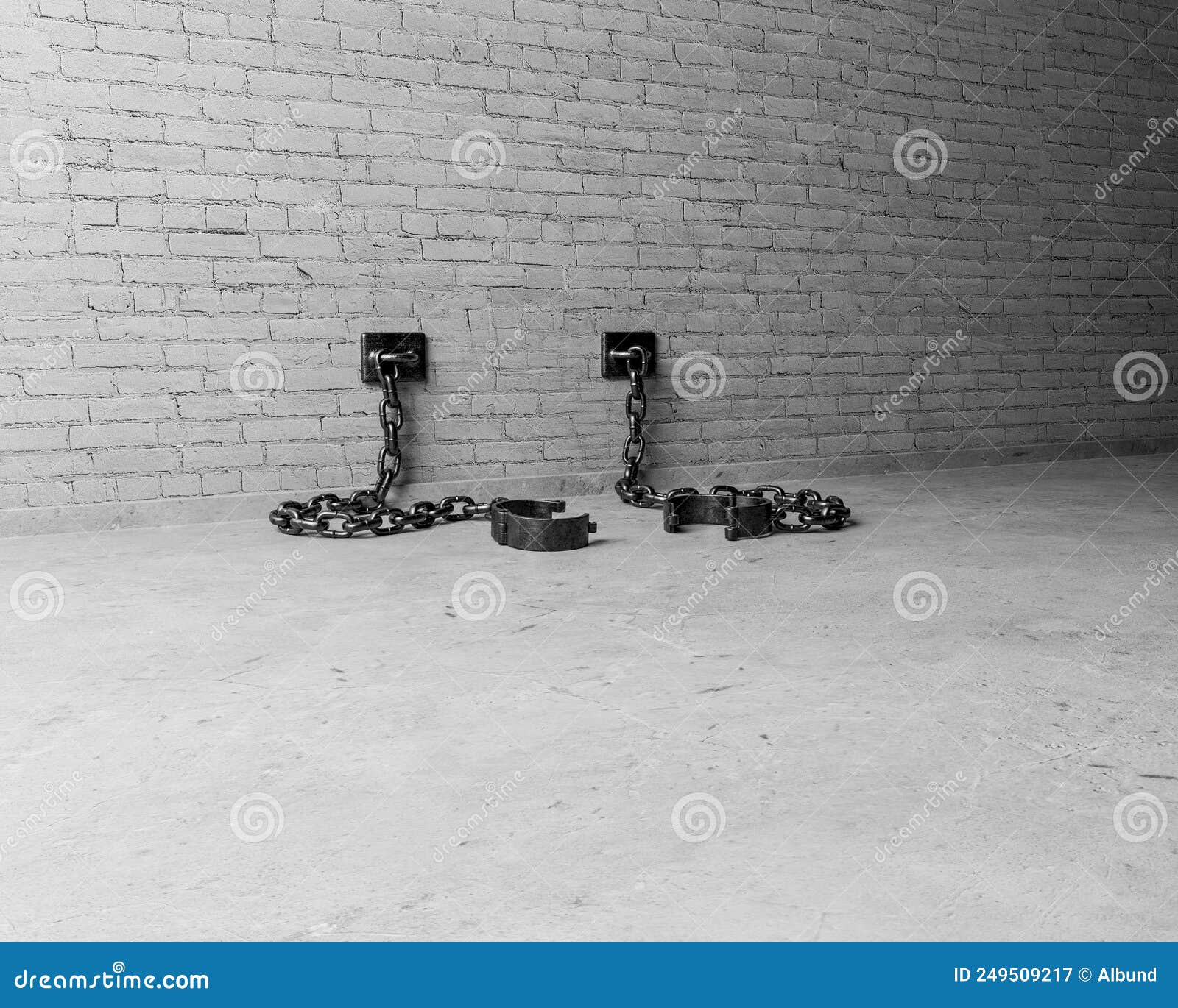 Iron Wall Shackles stock illustration. Illustration of interior - 249509217
