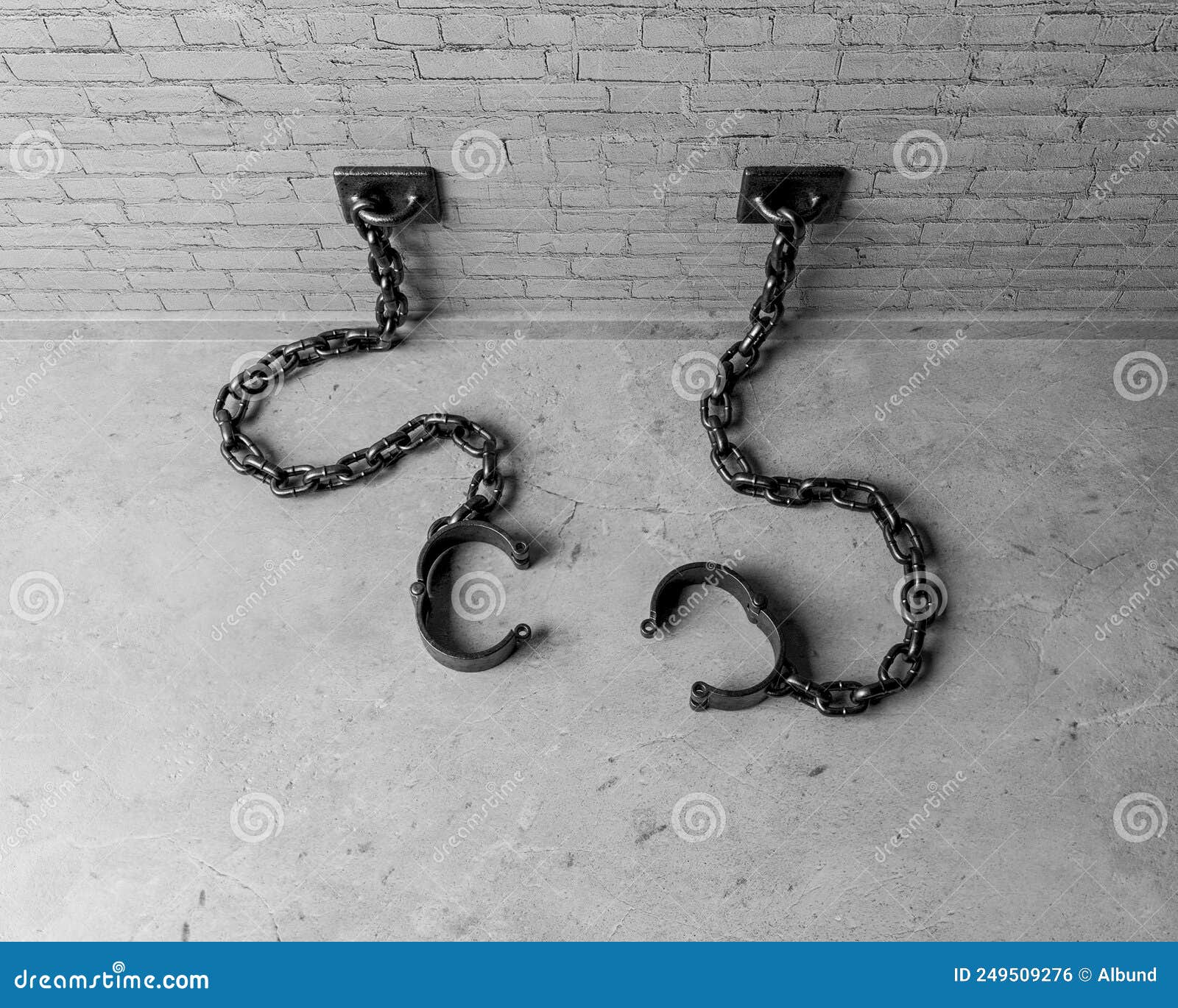 Iron Wall Shackles stock illustration. Illustration of metal - 249509276