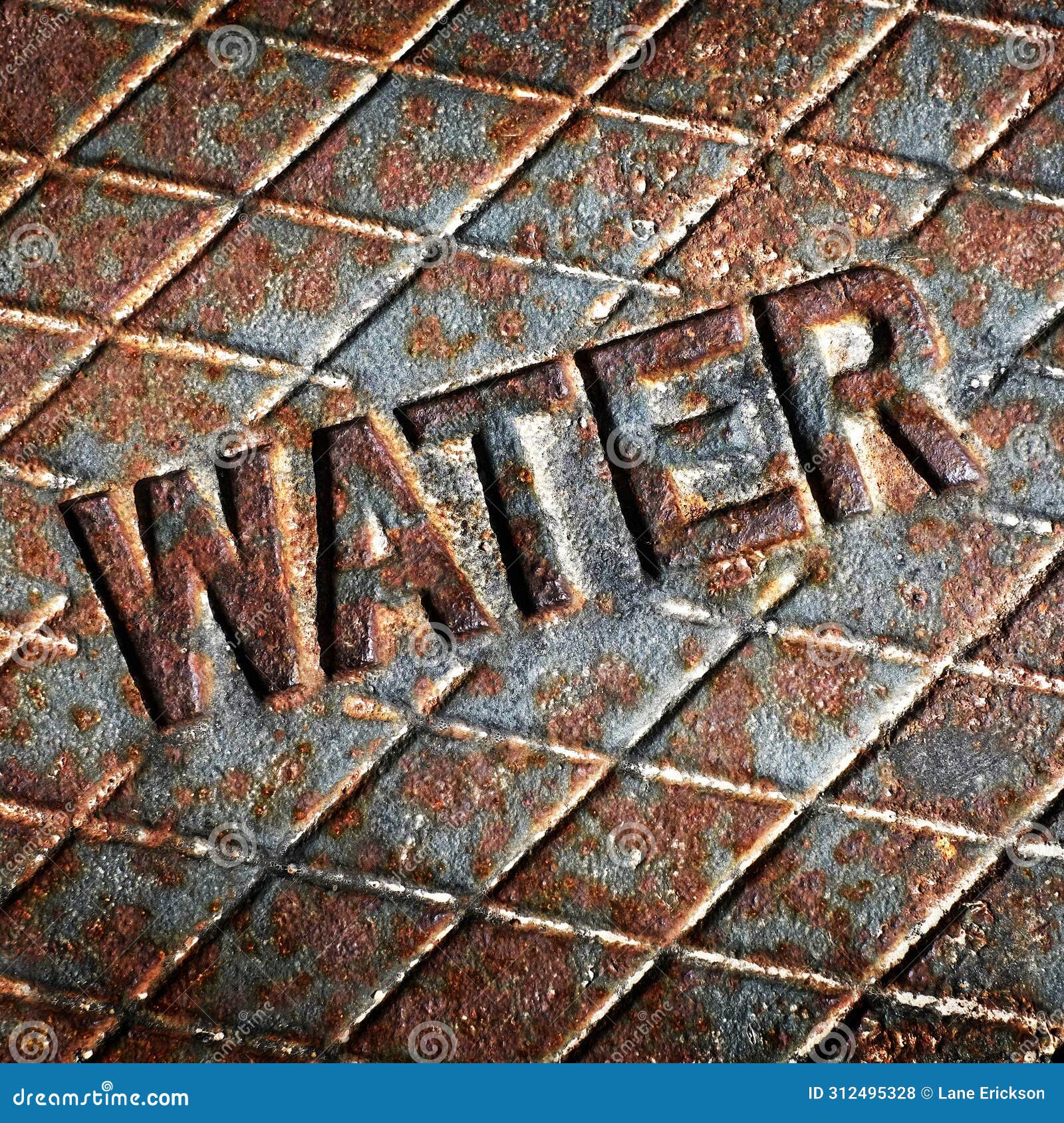 Iron Water Utility Cover stock photo. Image of sewer - 312495328