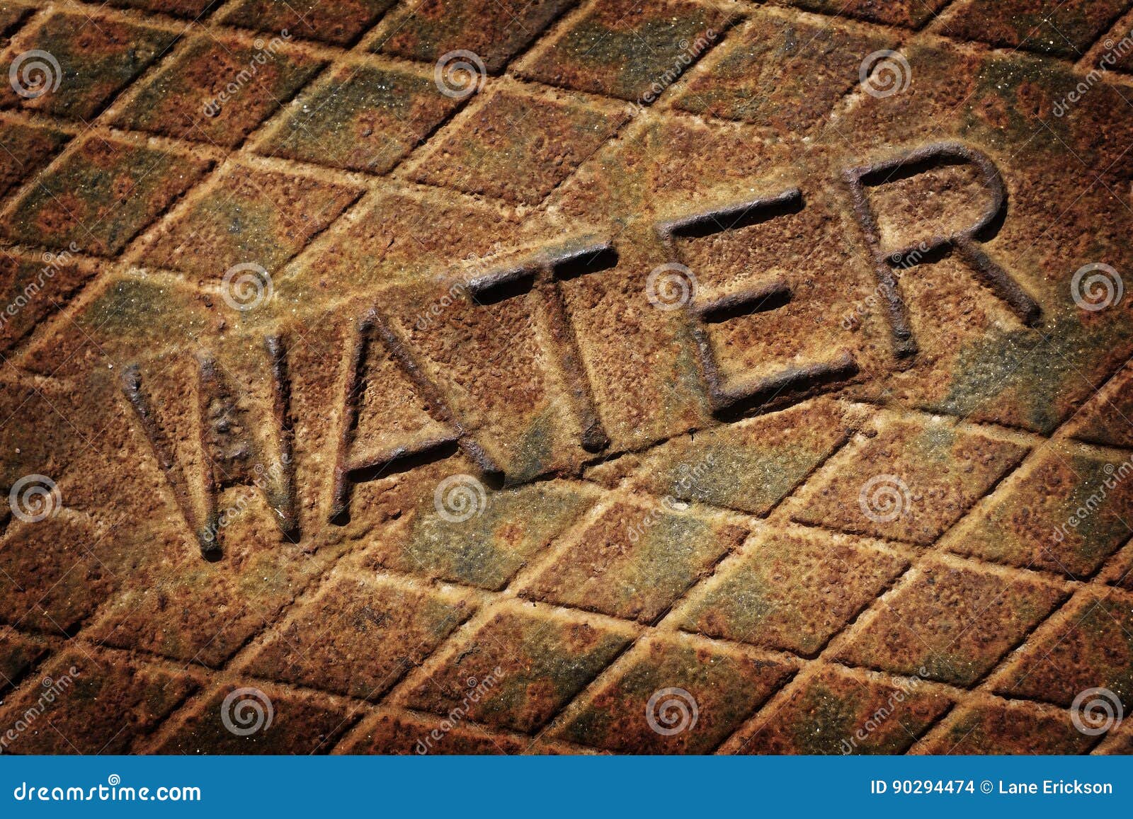Iron Water Utility Cover stock photo. Image of sign, iron - 90294474