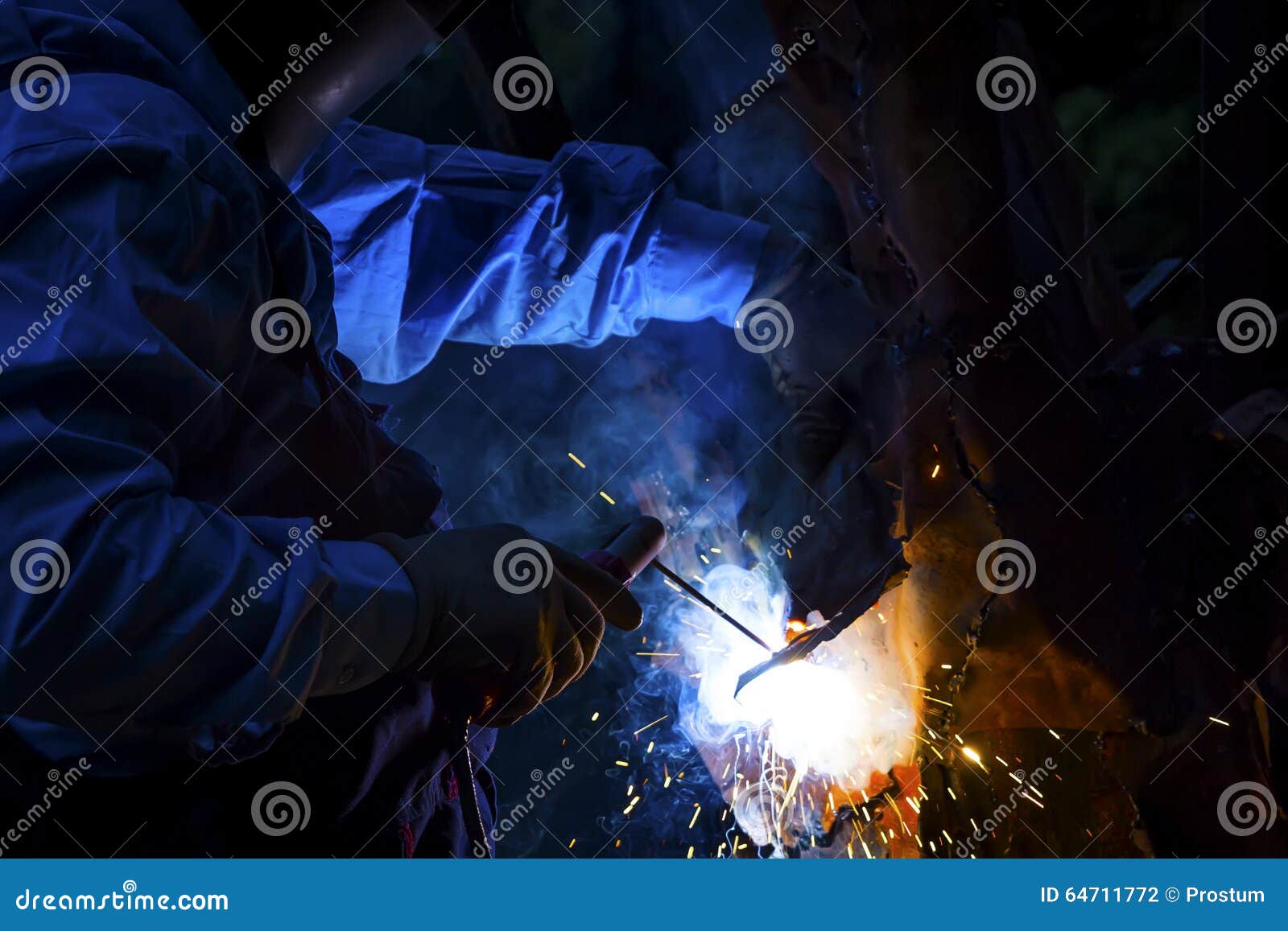 Iron Welder stock photo. Image of light, factory, occupation - 64711772