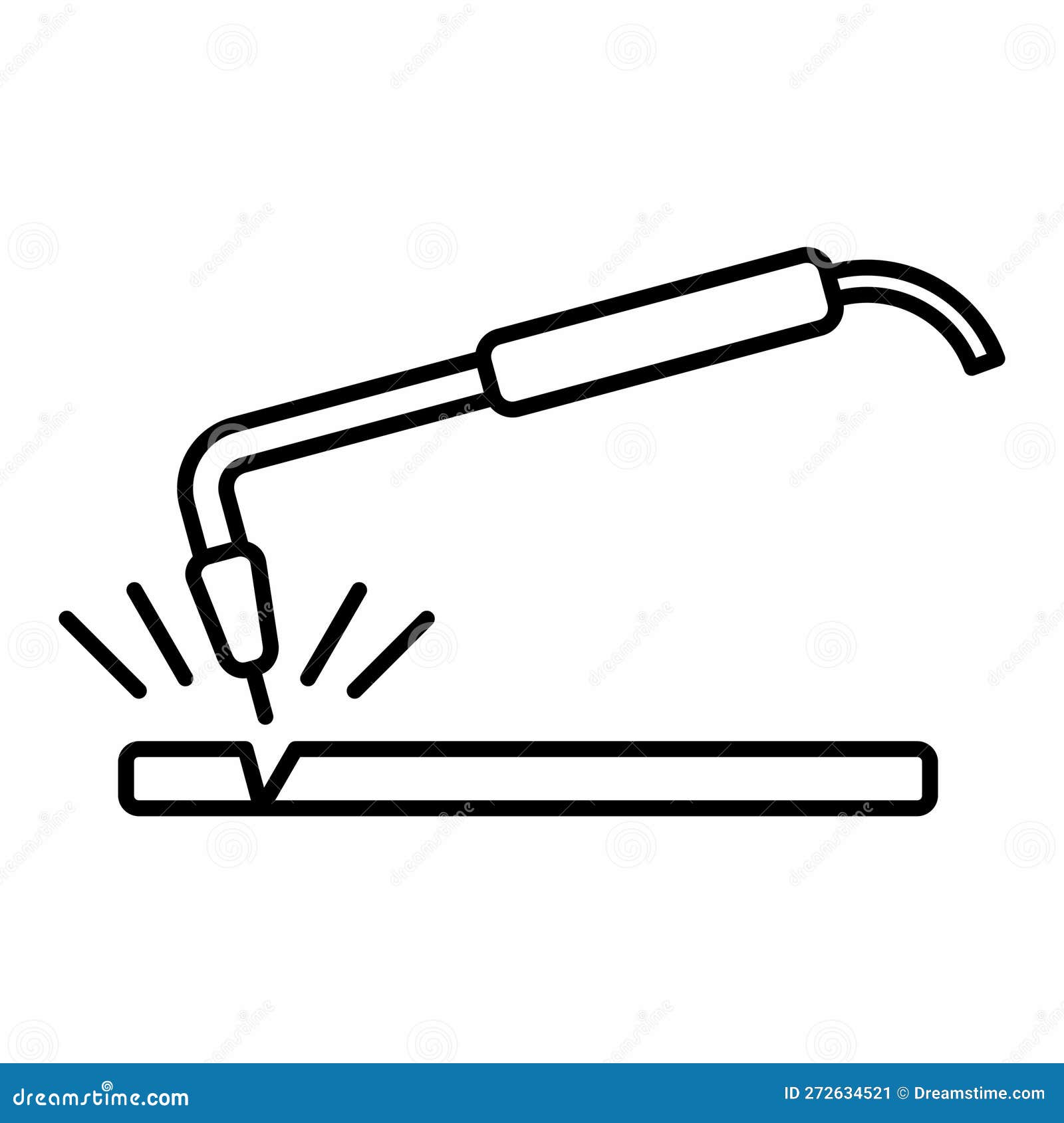 Iron Welding Icon Outline Vector Stock Vector - Illustration of outline ...