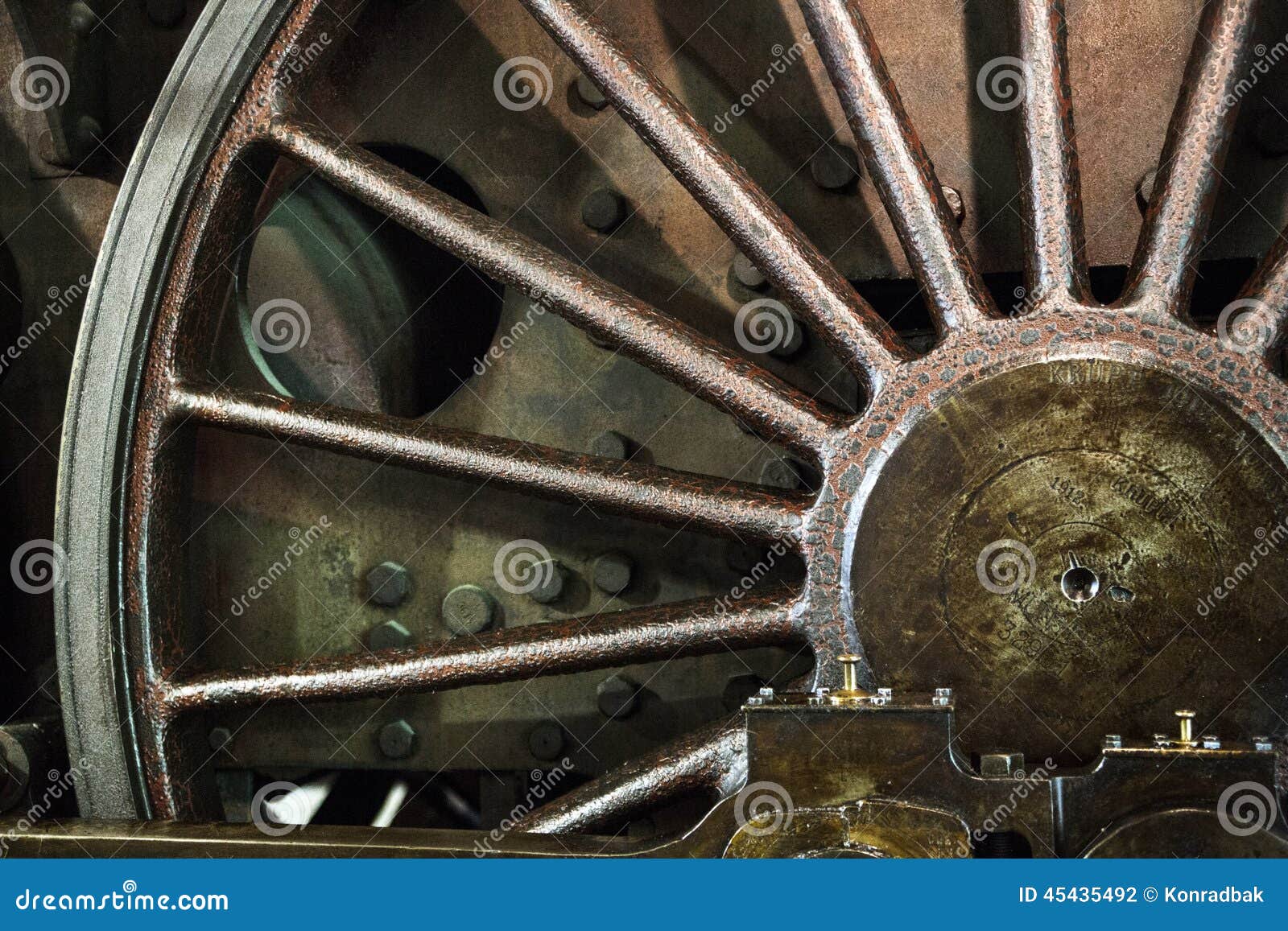 Iron Wheel of the Locomotive Stock Photo - Image of tool, machine: 45435492