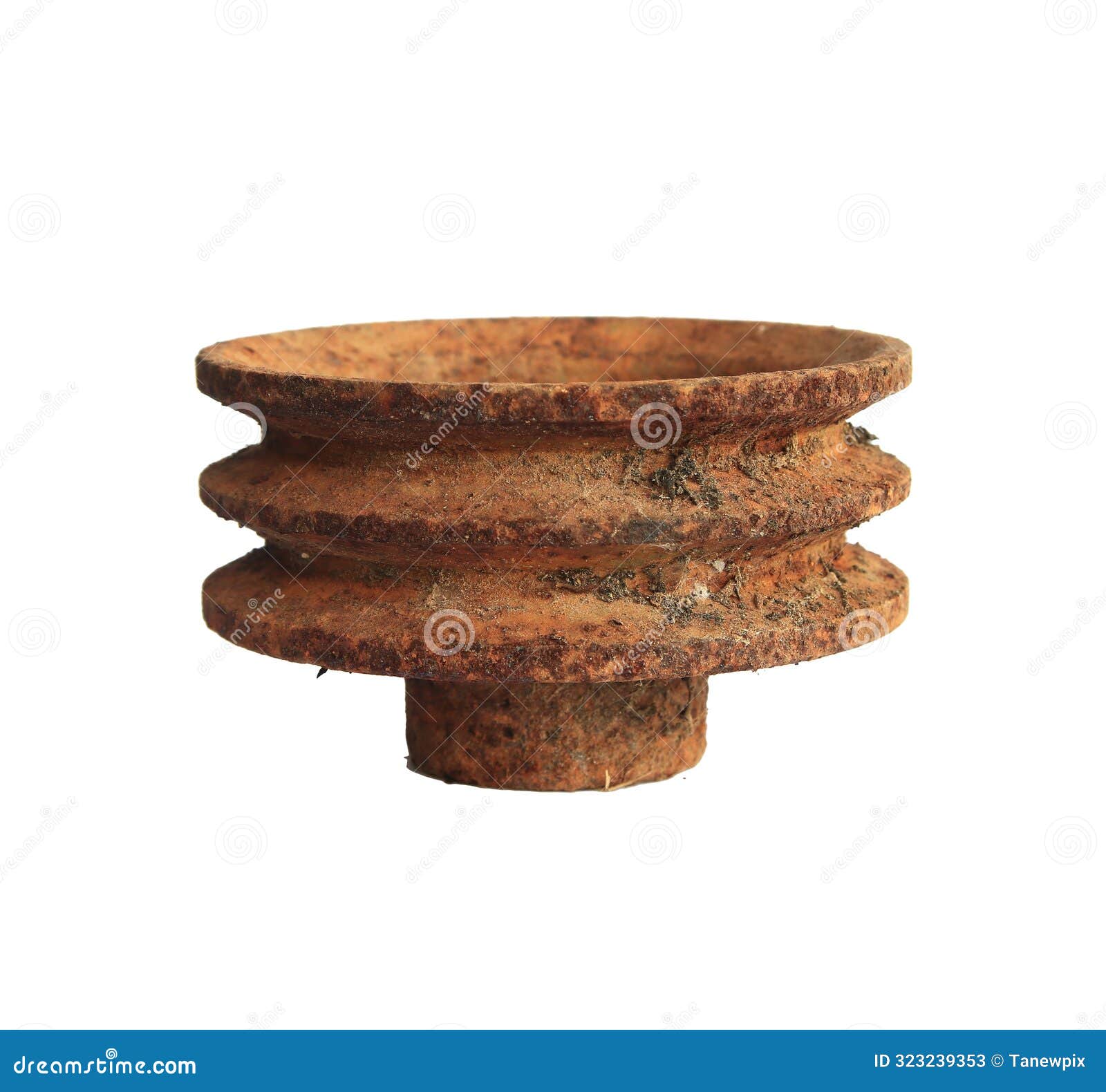 The Iron Wheel Turns the Old Rusty Conveyor Belt Stock Image - Image of ...
