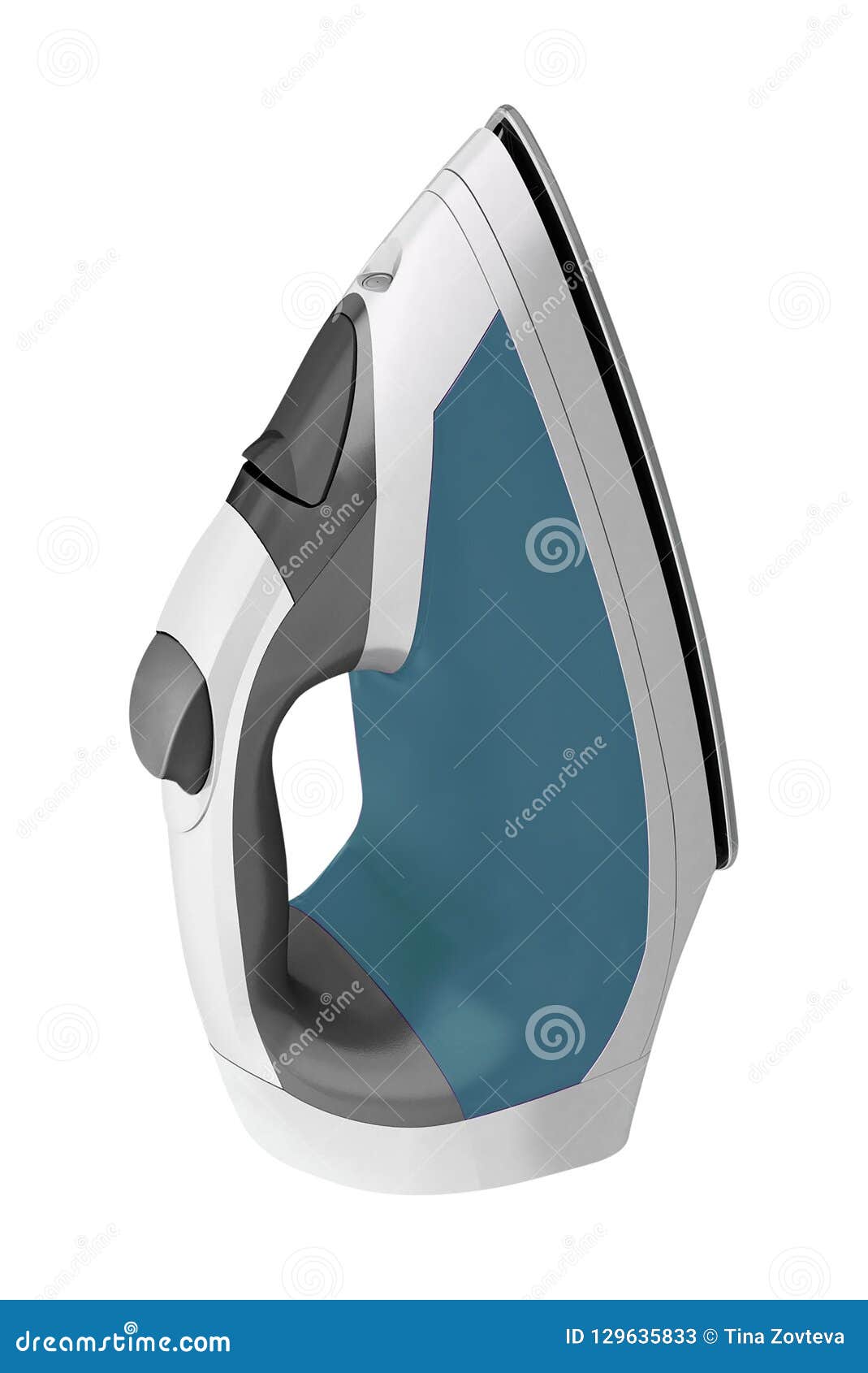 Iron on a white background stock image. Image of cord - 129635833