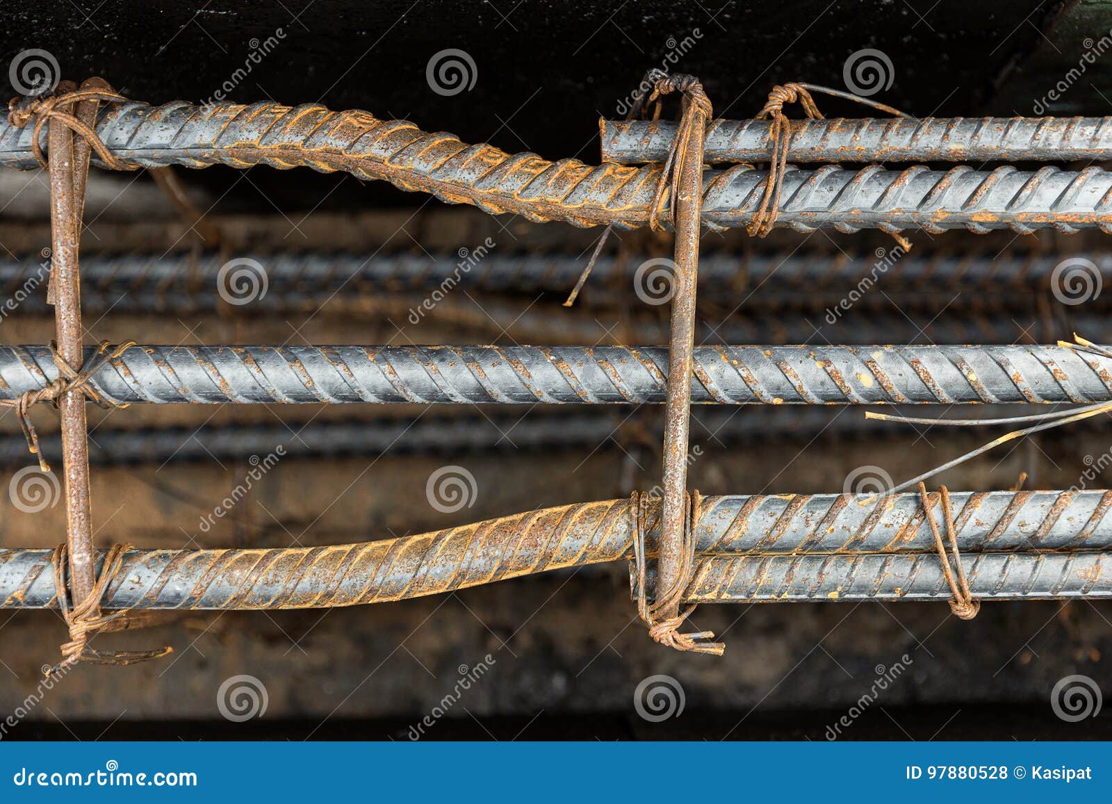 Iron wire beam stock photo. Image of cement, building - 97880528