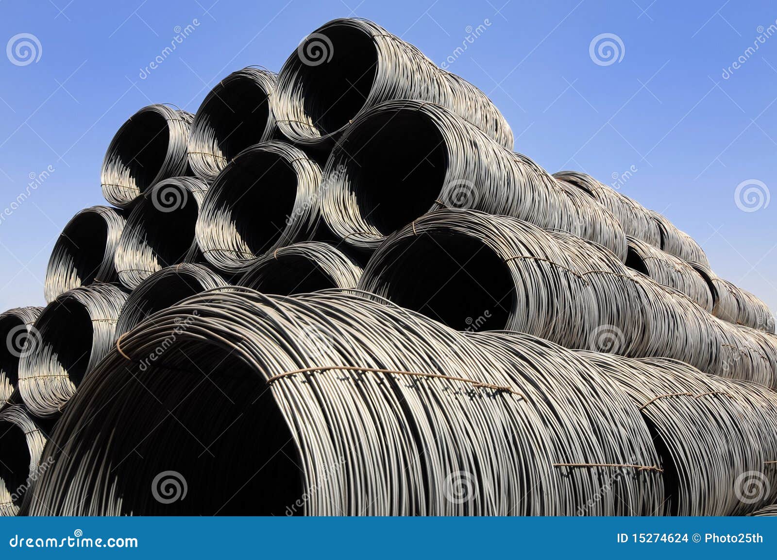 Iron wires stock photo. Image of construction, roll, steel - 15274624