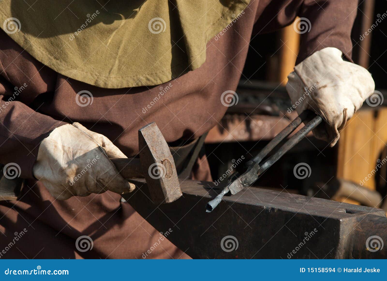 Iron worker or blacksmith stock photo. Image of work - 15158594