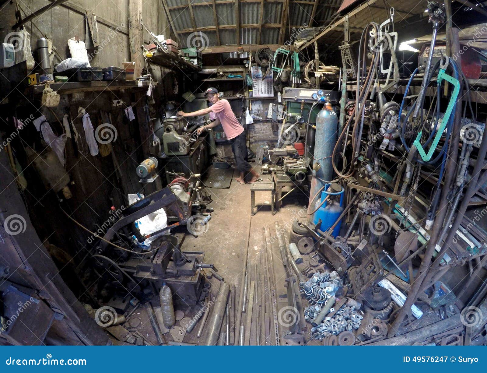 Iron workshop editorial photography. Image of java, central - 49576247