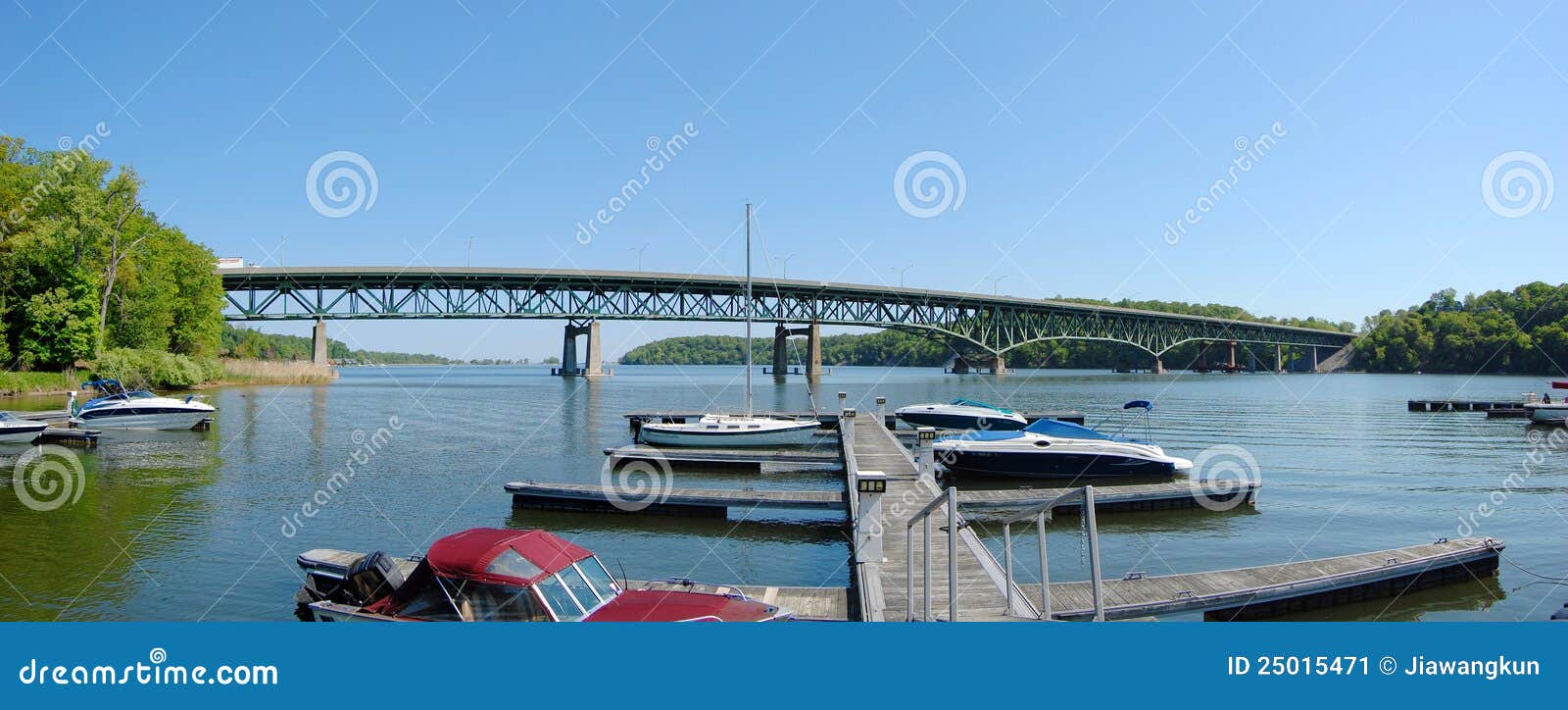 Irondequoit Bay Bridge stock image. Image of panorama - 25015471