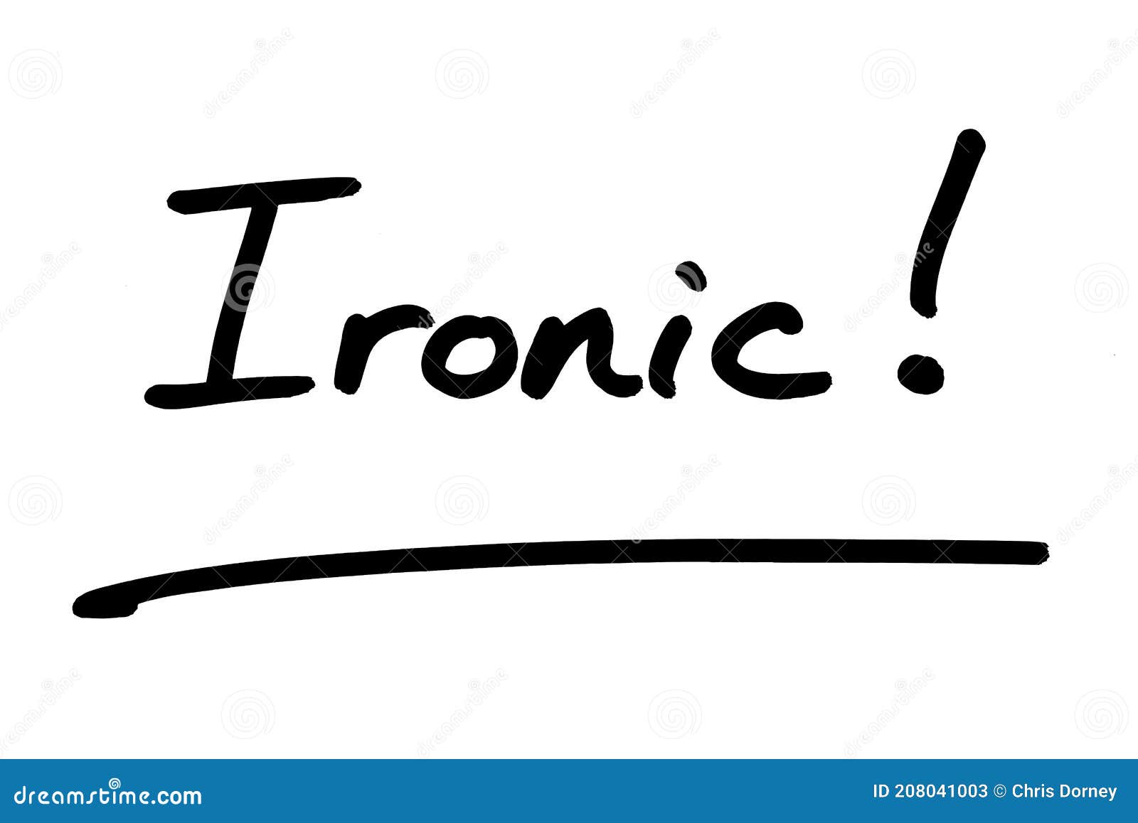 Ironic stock illustration. Illustration of unexpected - 208041003