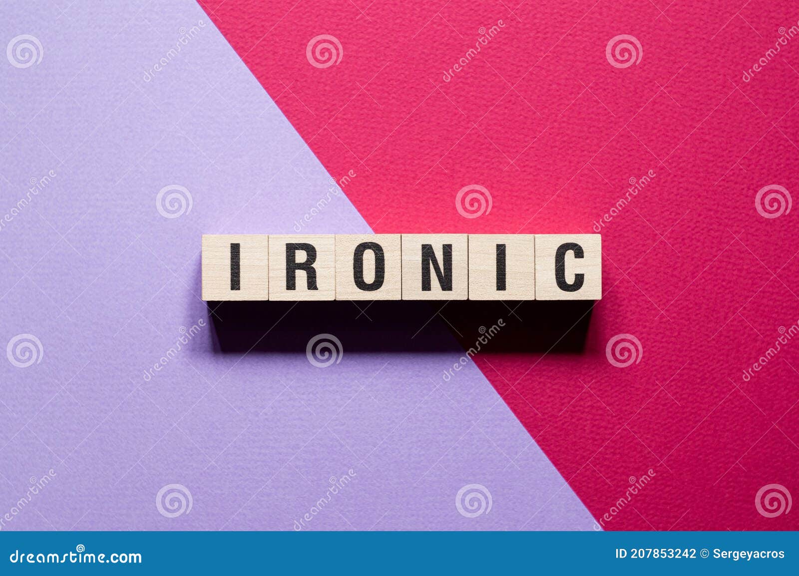 Ironic Word Concept on Cubes Stock Photo - Image of inscription ...