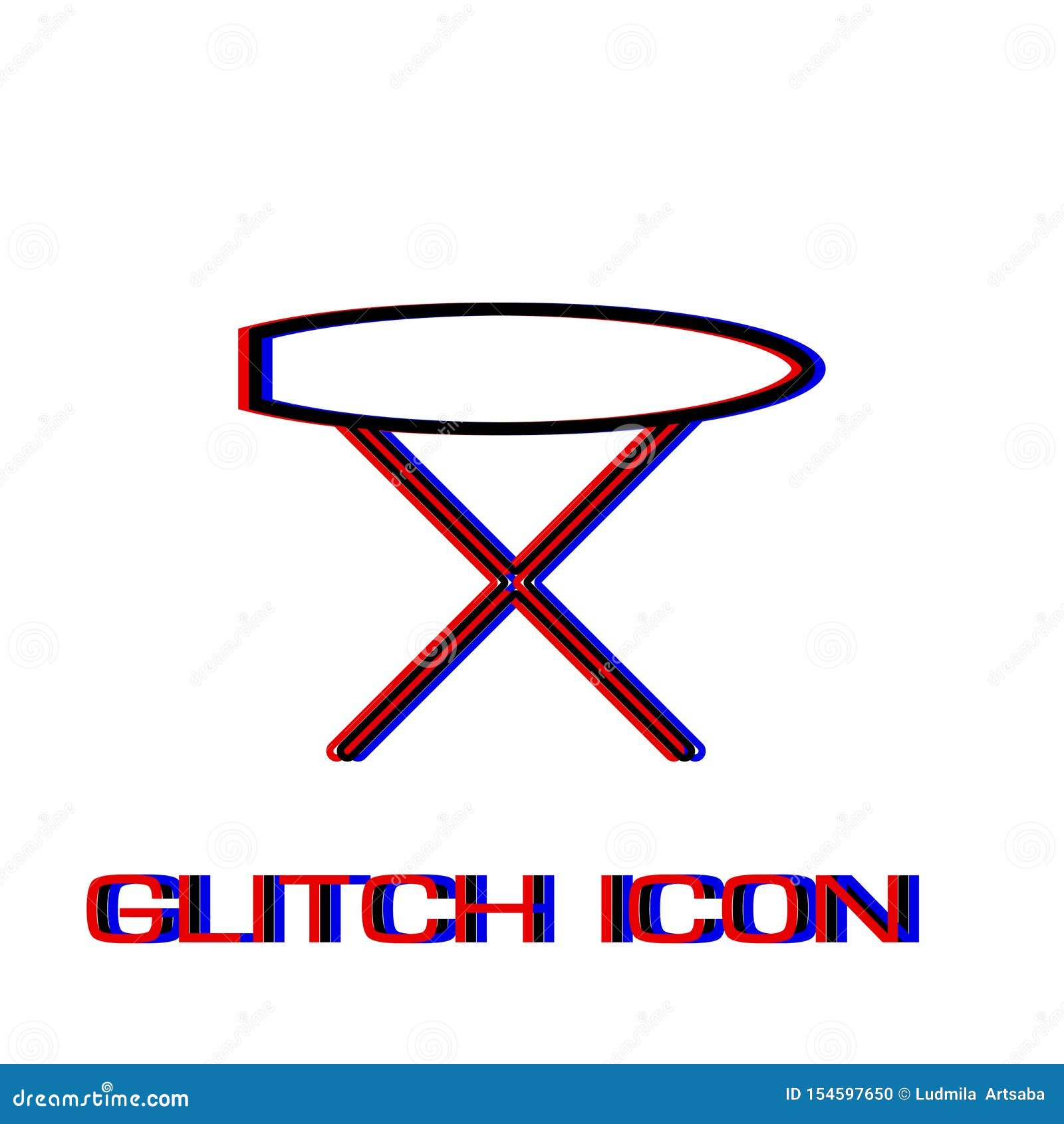 Ironing board icon flat stock illustration. Illustration of sign ...