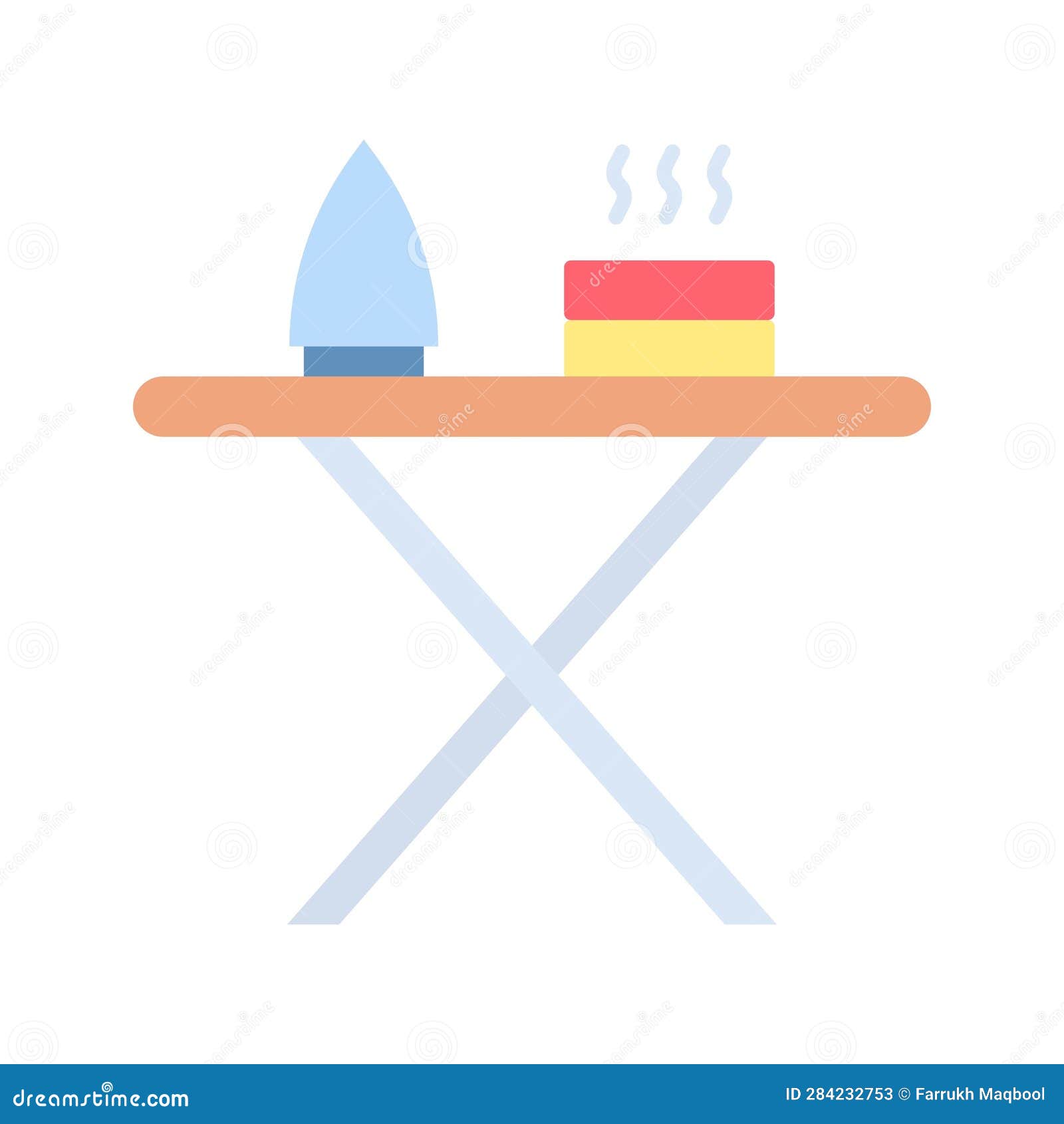 Ironing Board Icon Image. stock vector. Illustration of dress - 284232753