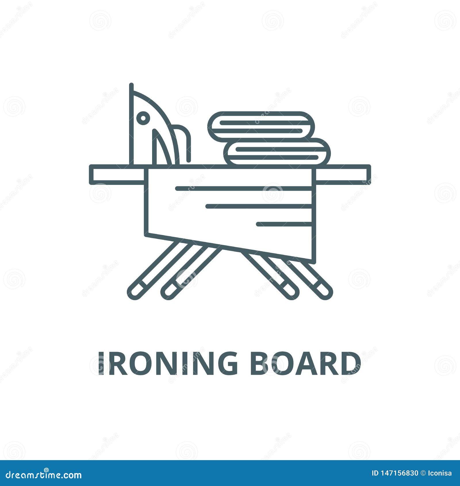 Ironing Board Vector Line Icon, Linear Concept, Outline Sign, Symbol ...