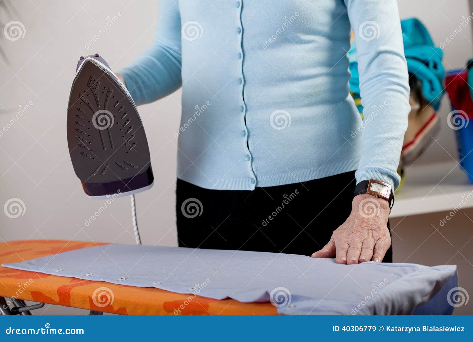 Ironing clothes closeup stock image. Image of aged, indoor - 40306779