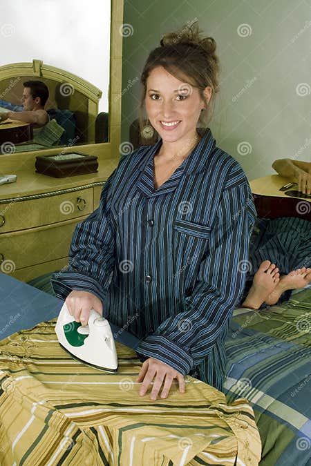 Ironing is fun stock image. Image of cozy, activity, life - 481113
