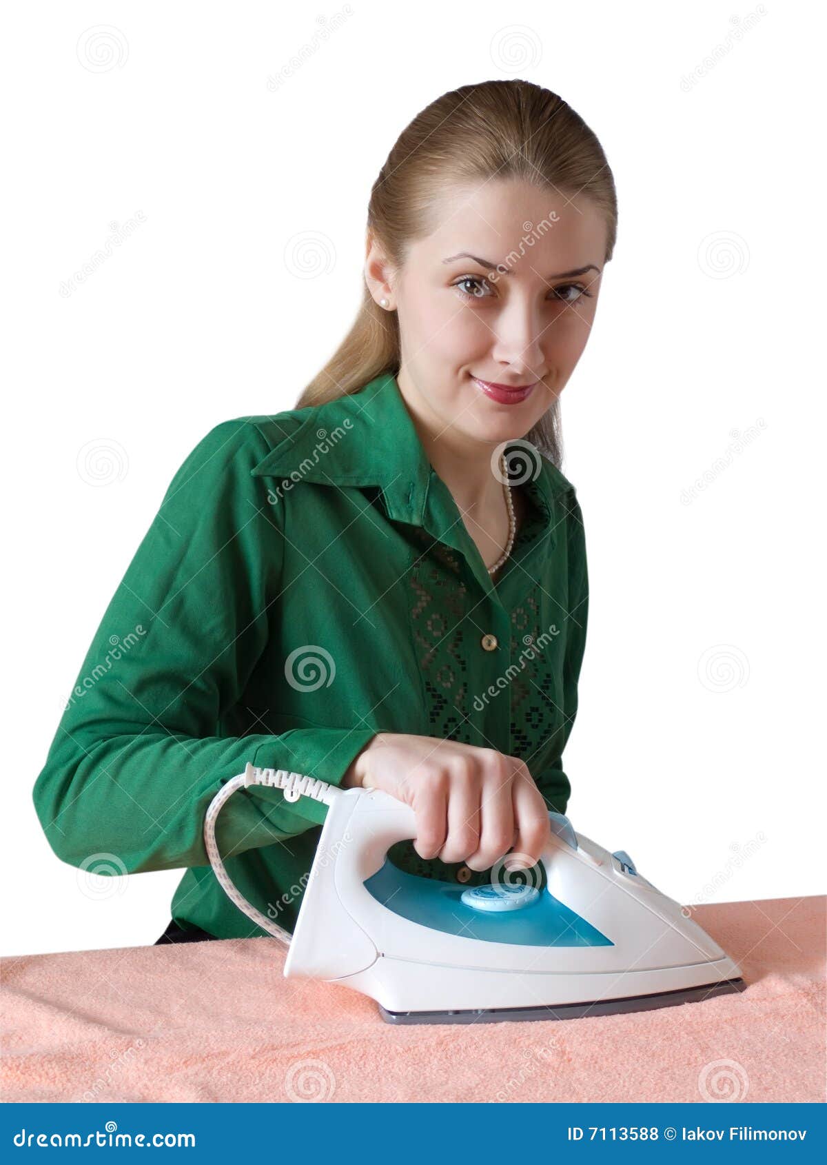 Ironing girl stock photo. Image of clothes, girl, house - 7113588