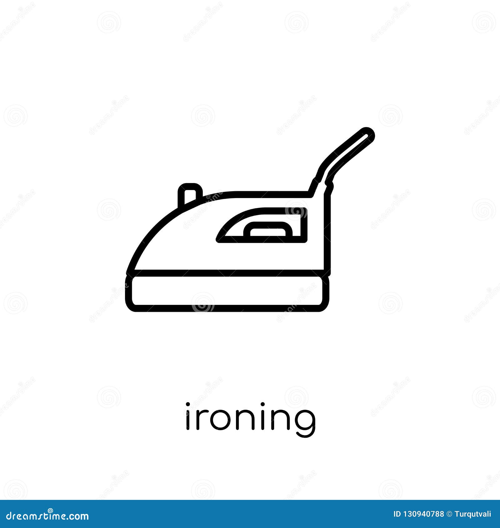 Ironing Icon. Trendy Modern Flat Linear Vector Ironing Icon on W Stock ...