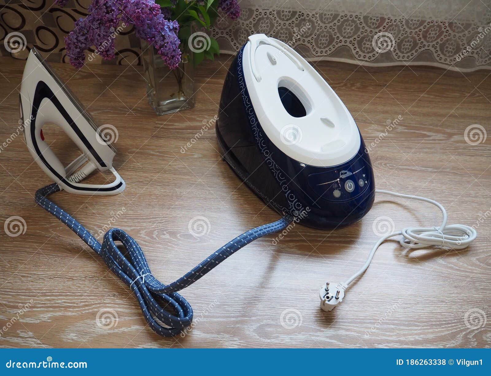 Ironing with an Iron at Home Stock Photo - Image of cleanliness, chores ...