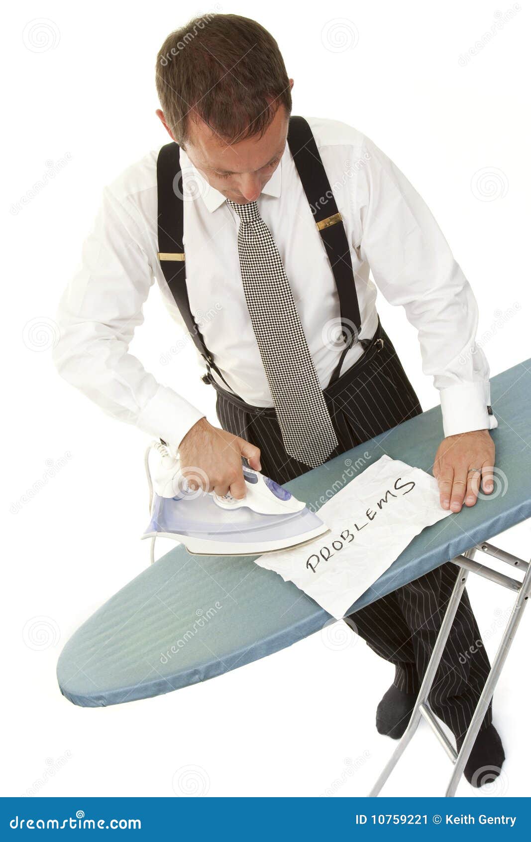 Ironing out problems 1 stock image. Image of paper, business - 10759221