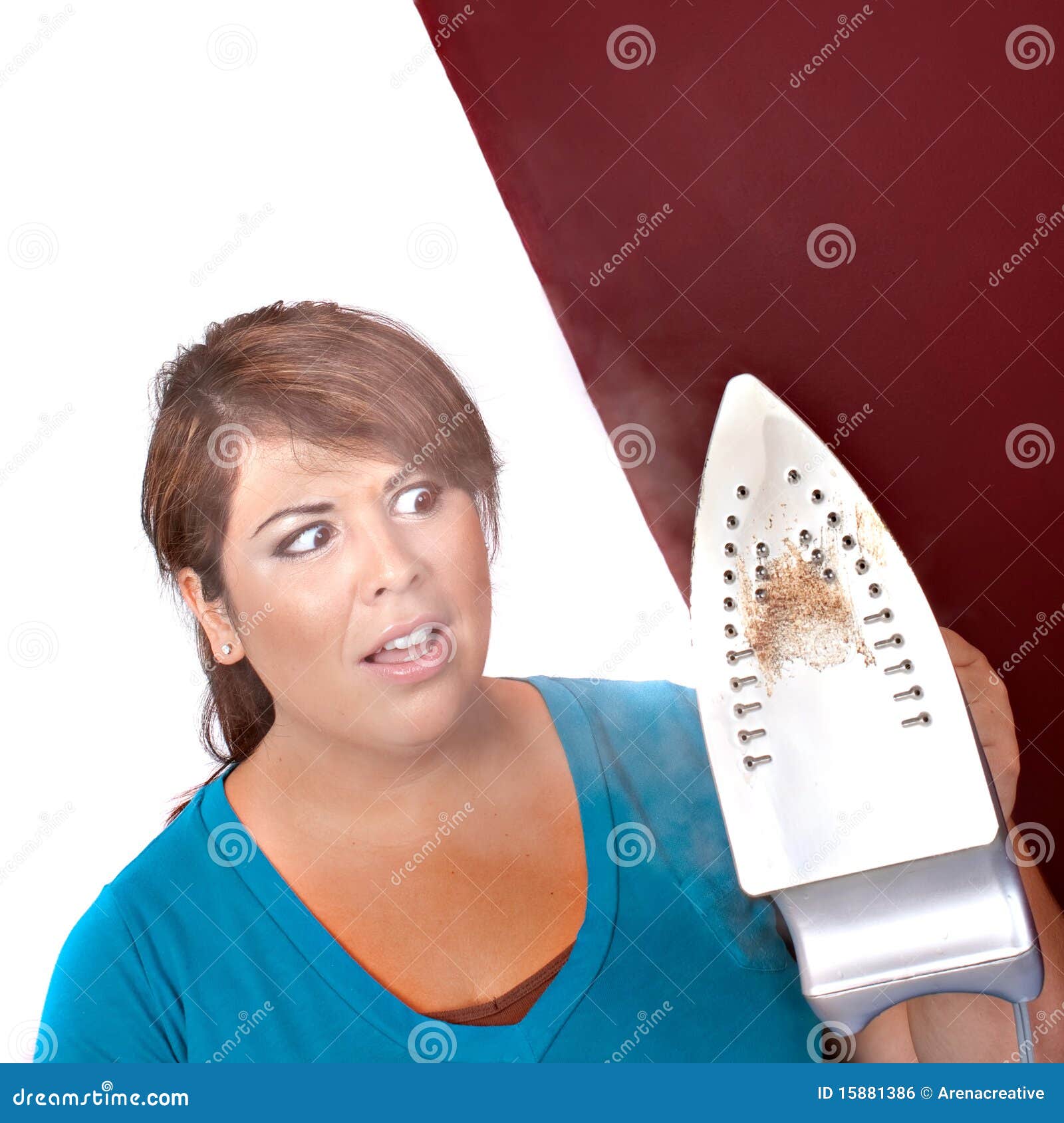 Ironing Problems stock photo. Image of lady, domestic - 15881386