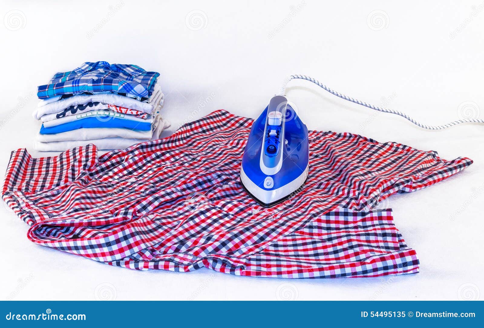 Ironing- white background stock image. Image of housework - 54495135