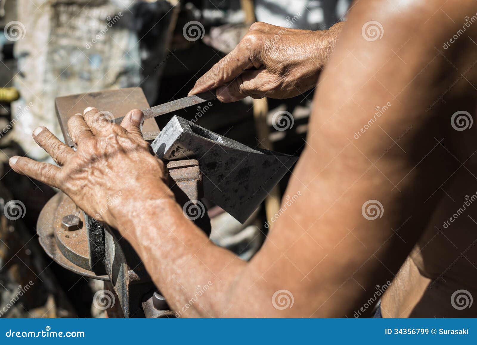 Ironsmith stock image. Image of sunlight, file, scrub - 34356799