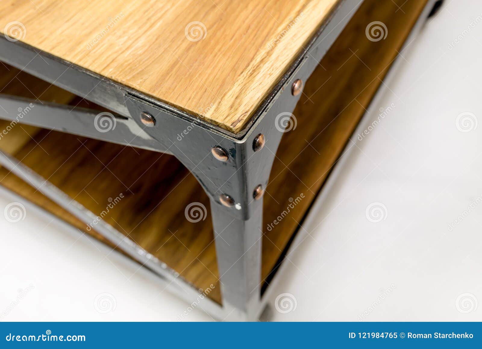 Ironwork Corner with Rivets. Fixing for a Table Stock Image - Image of ...