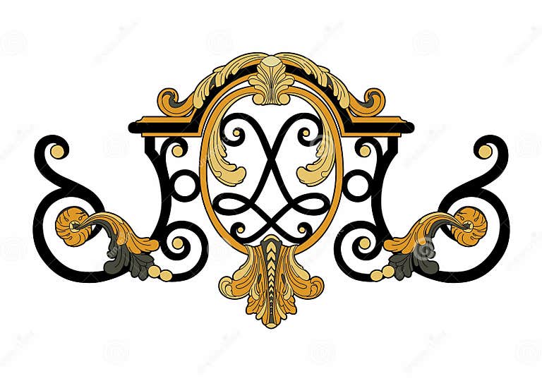 Ironwork detail stock vector. Illustration of ironwork - 115804603
