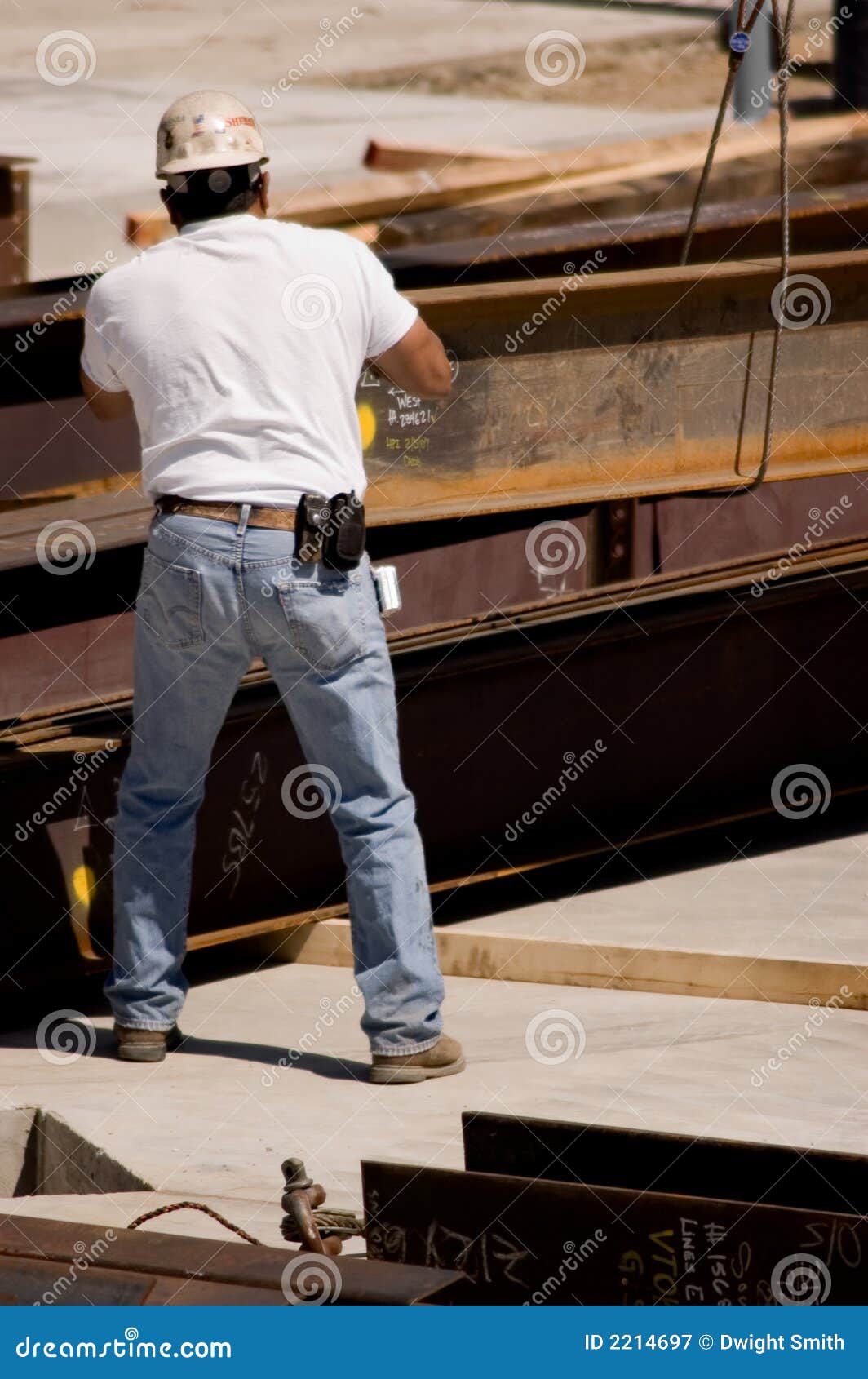 Ironworker stock image. Image of steel, blue, building - 2214697