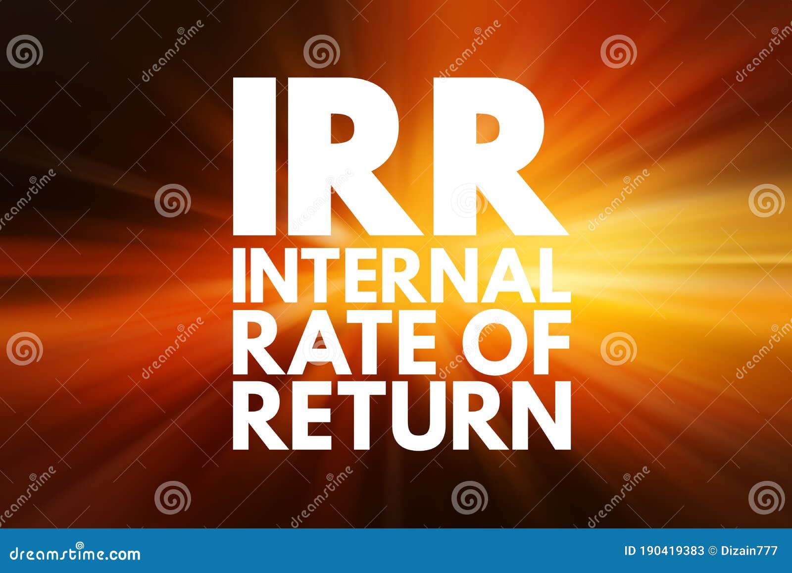 IRR - Internal Rate of Return Acronym, Business Concept Background ...