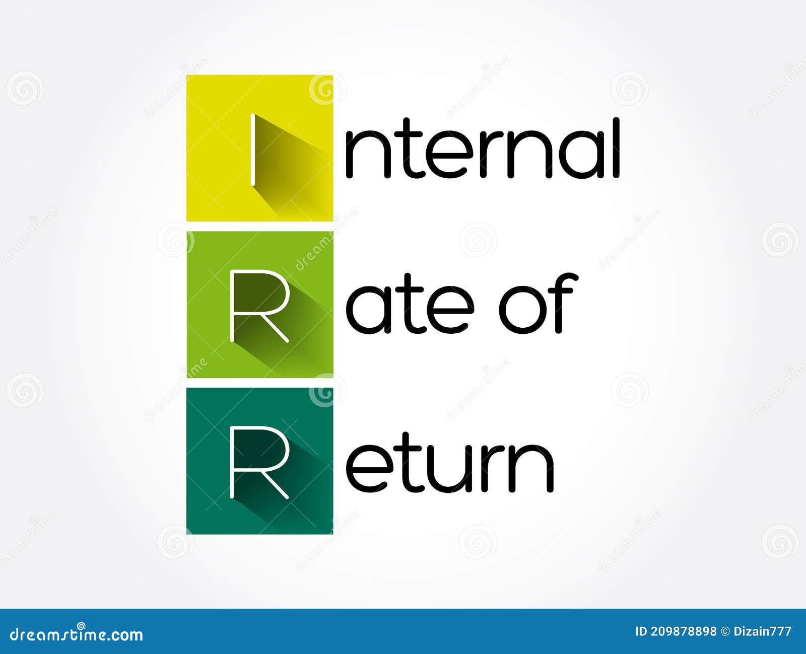 IRR - Internal Rate of Return Acronym, Business Concept Background ...