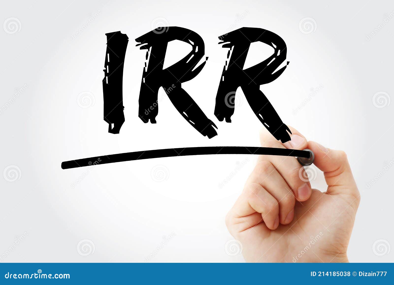 IRR - Internal Rate of Return Acronym with Marker, Concept Background ...