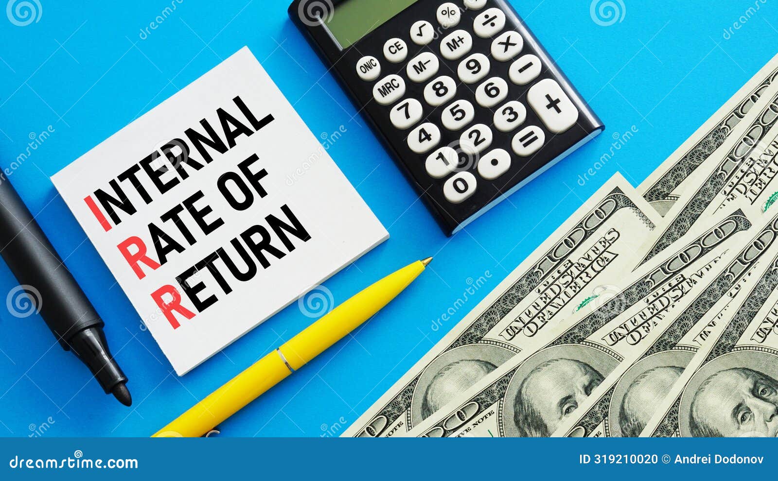 IRR Internal Rate of Return is Shown Using the Text Stock Photo - Image ...